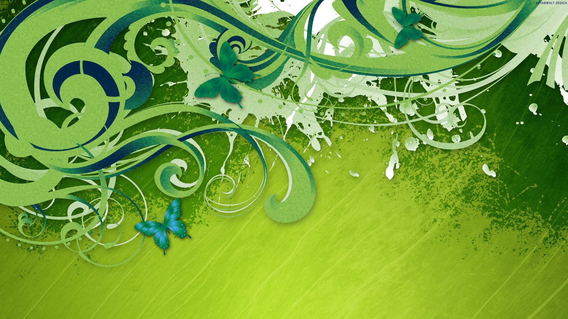 Vibrant Abstract Green HD Wallpaper