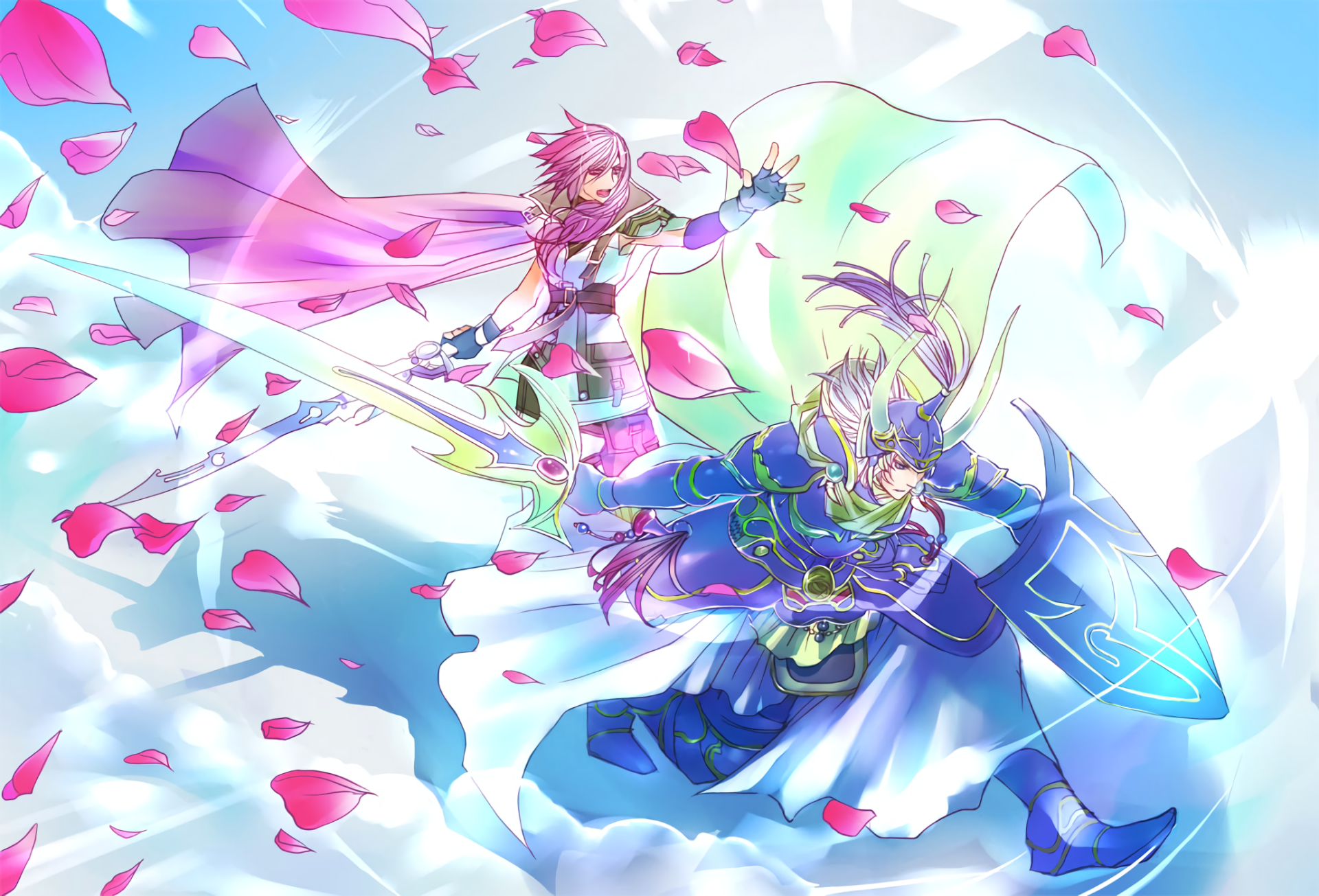 Dissidia 012 Final Fantasy: Lightning & Warrior of Light HD Wallpaper ...