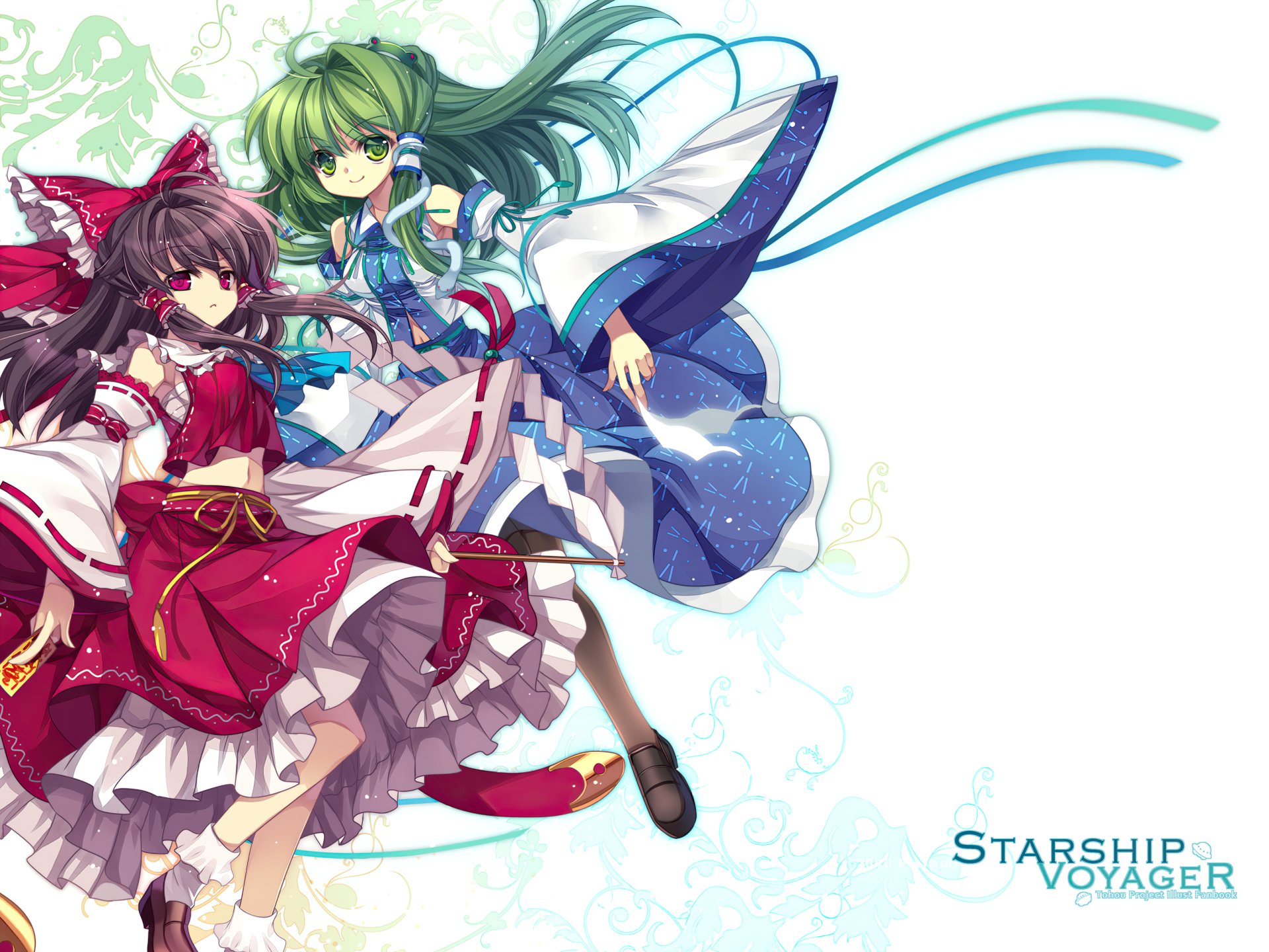 Download Sanae Kochiya Reimu Hakurei Anime Touhou HD Wallpaper by ...