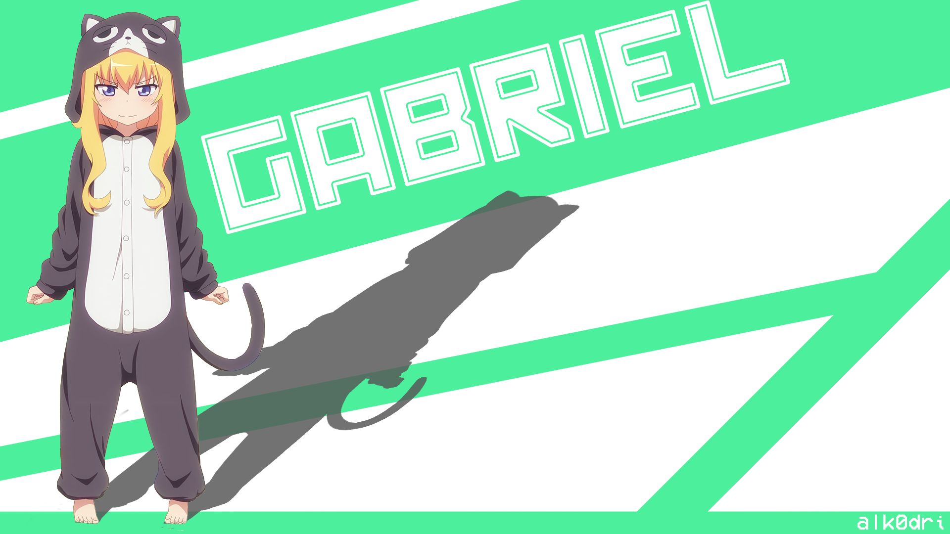 Neko Gabriel by alk0dri | 1920x1080 | Wallpaper Abyss
