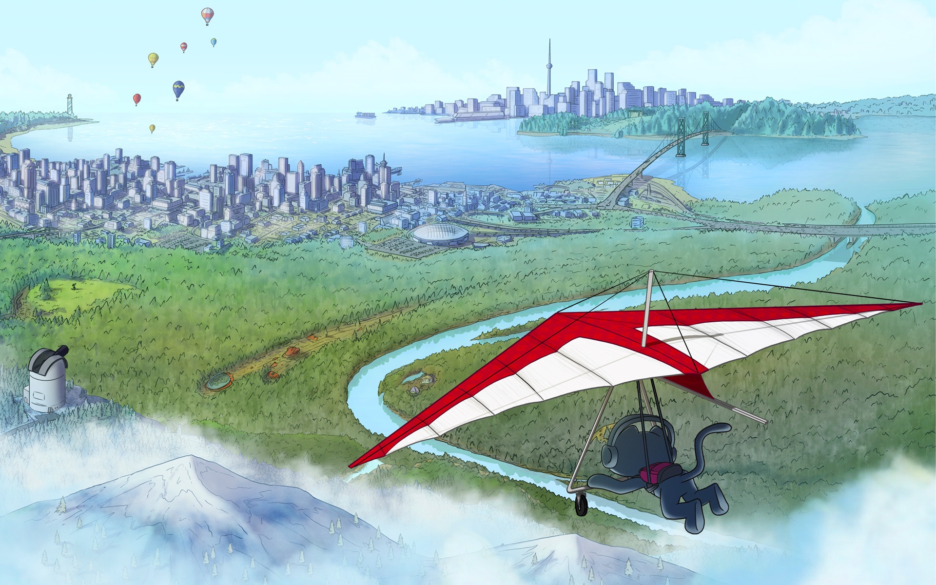 Hang Gliding Adventure Monstercat HD Wallpaper