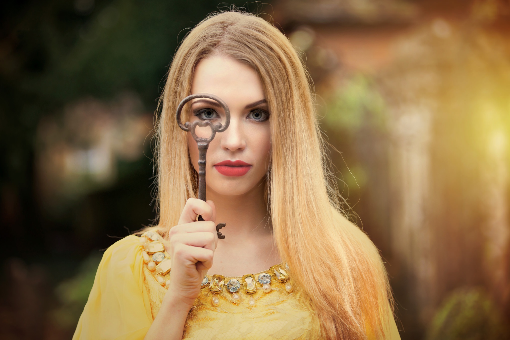 Download Depth Of Field Key Lipstick Blue Eyes Blonde Woman Model HD ...