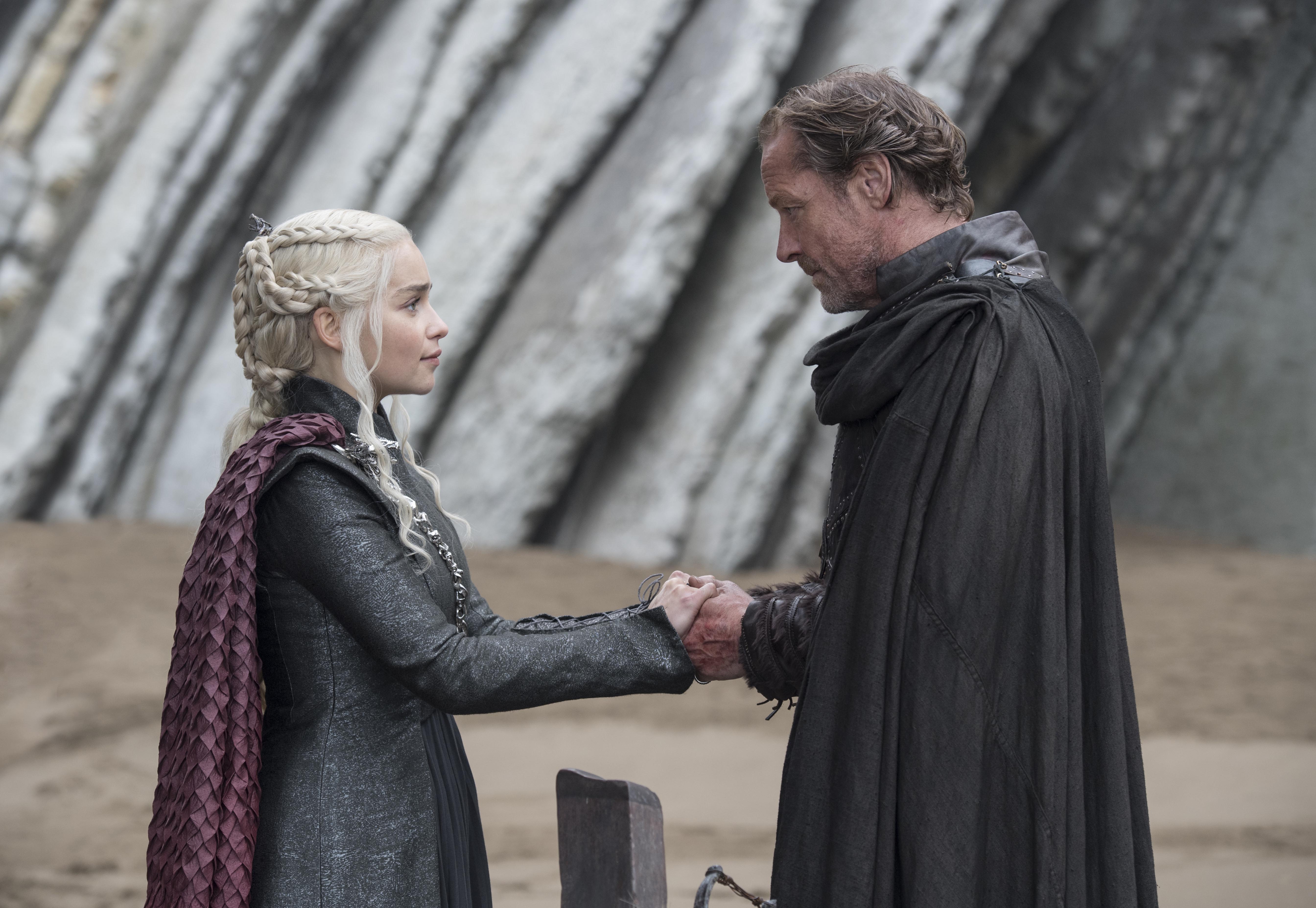 Download Iain Glen Jorah Mormont Emilia Clarke Daenerys Targaryen TV ...