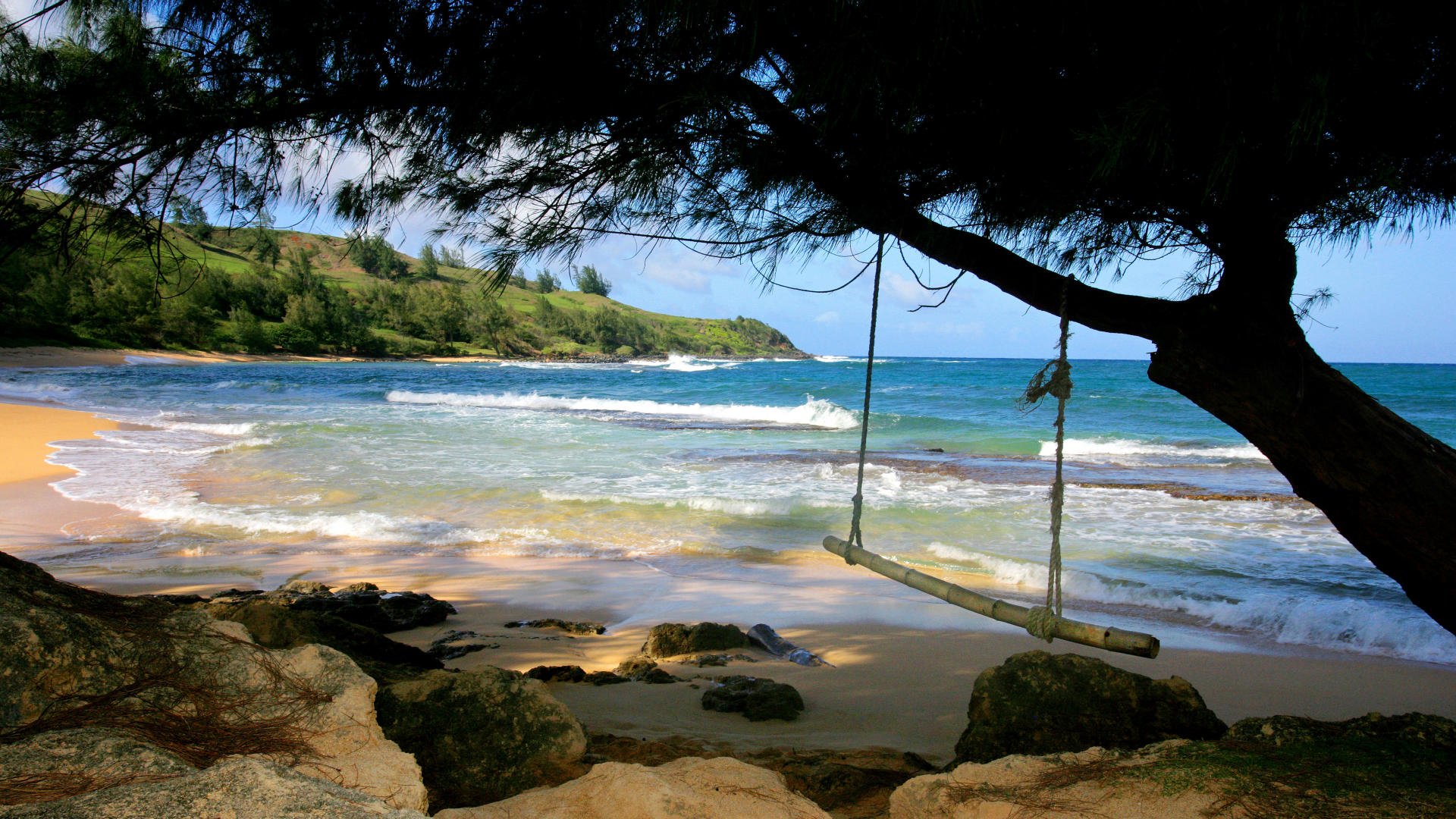 Download Nature Beach HD Wallpaper | 1920x1080 | Wallpaper Abyss