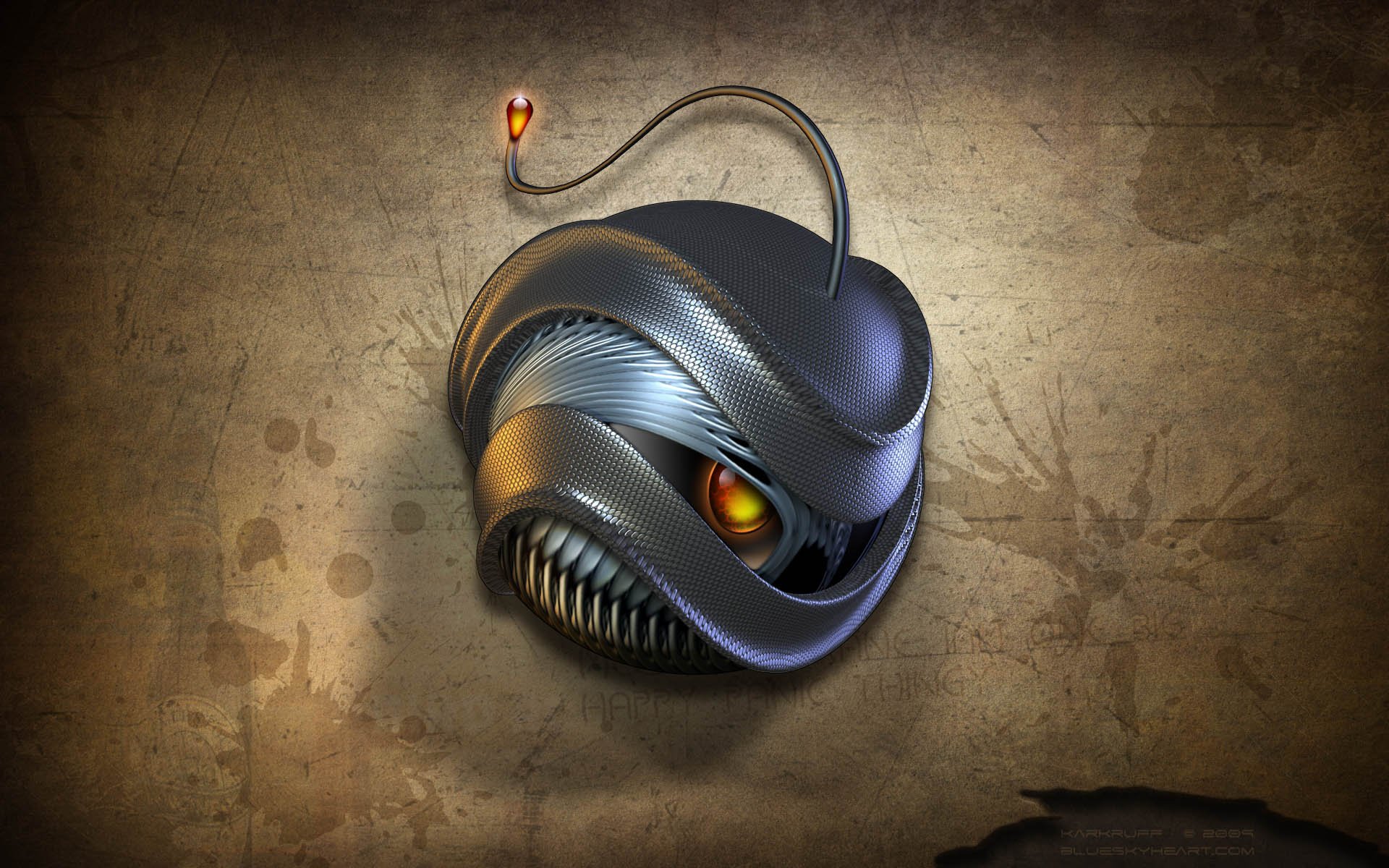 Abstract 3D Bomb: Artistic CGI HD Wallpaper Blast