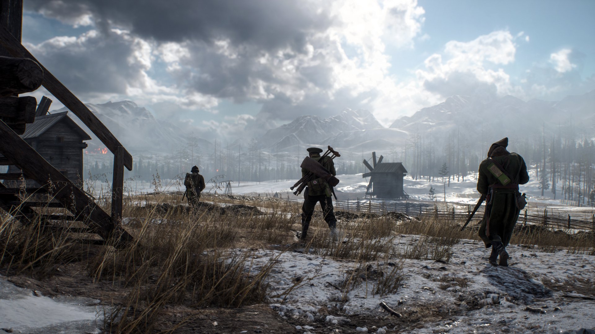 Winter Battlefield 1: Epic Soldier Landscape HD Wallpaper by ShadowSix