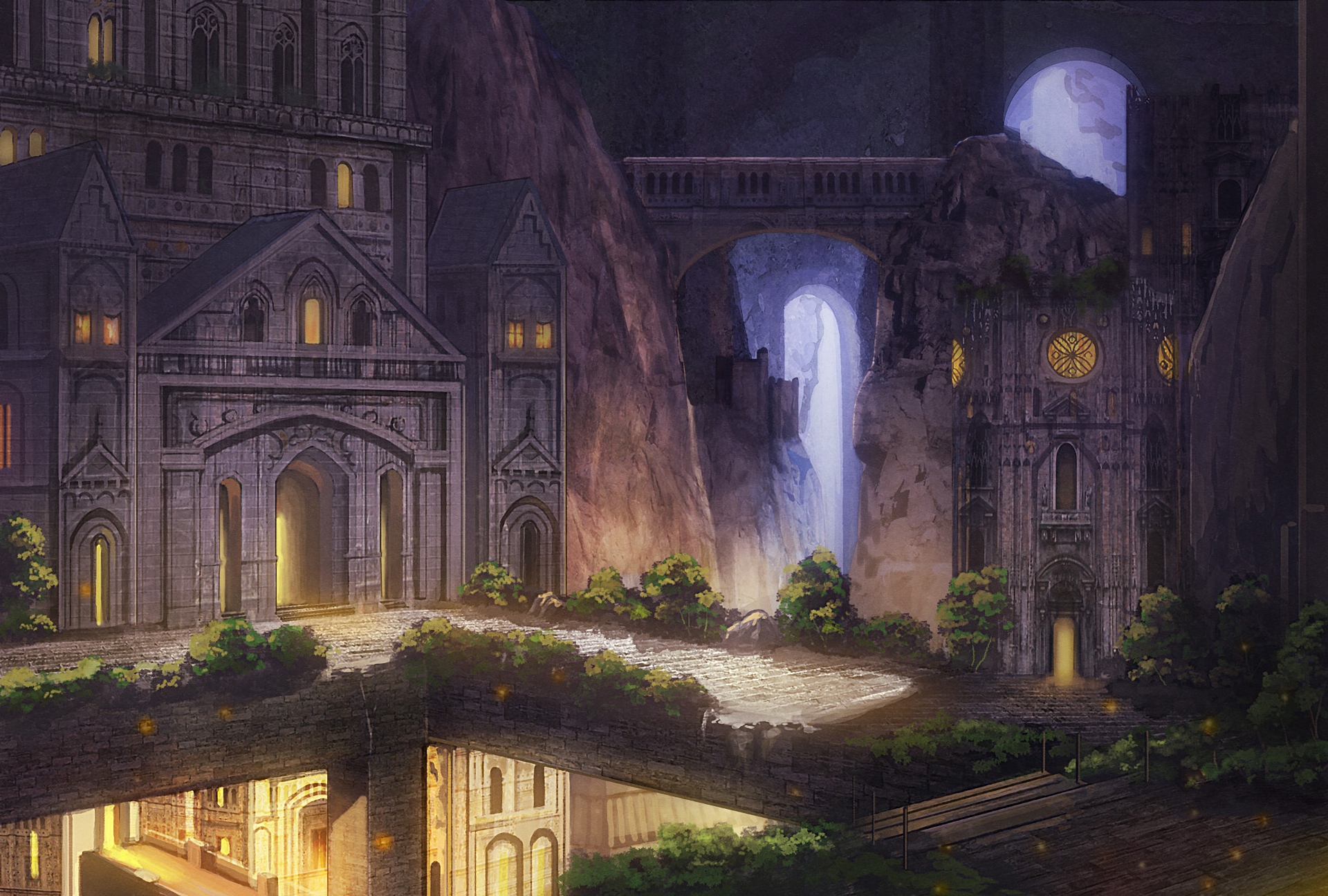 Download Building Anime Original HD Wallpaper