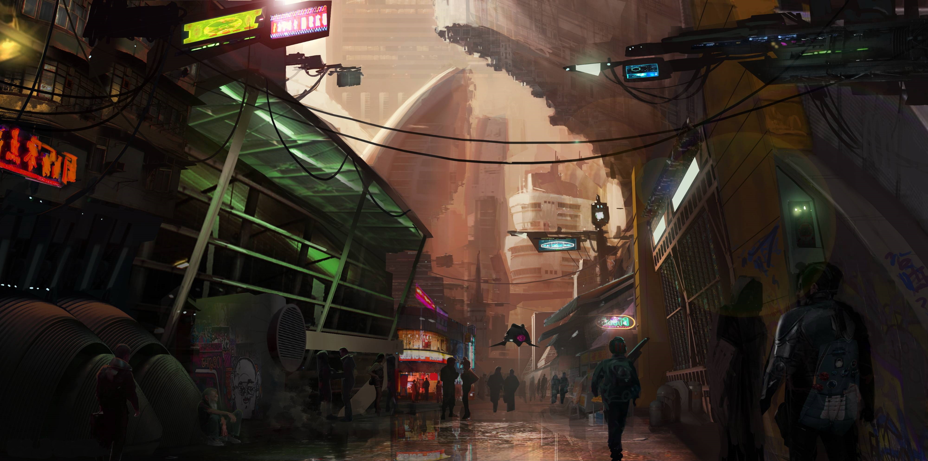 Download Futuristic People City Video Game Star Citizen Futuristic City ...