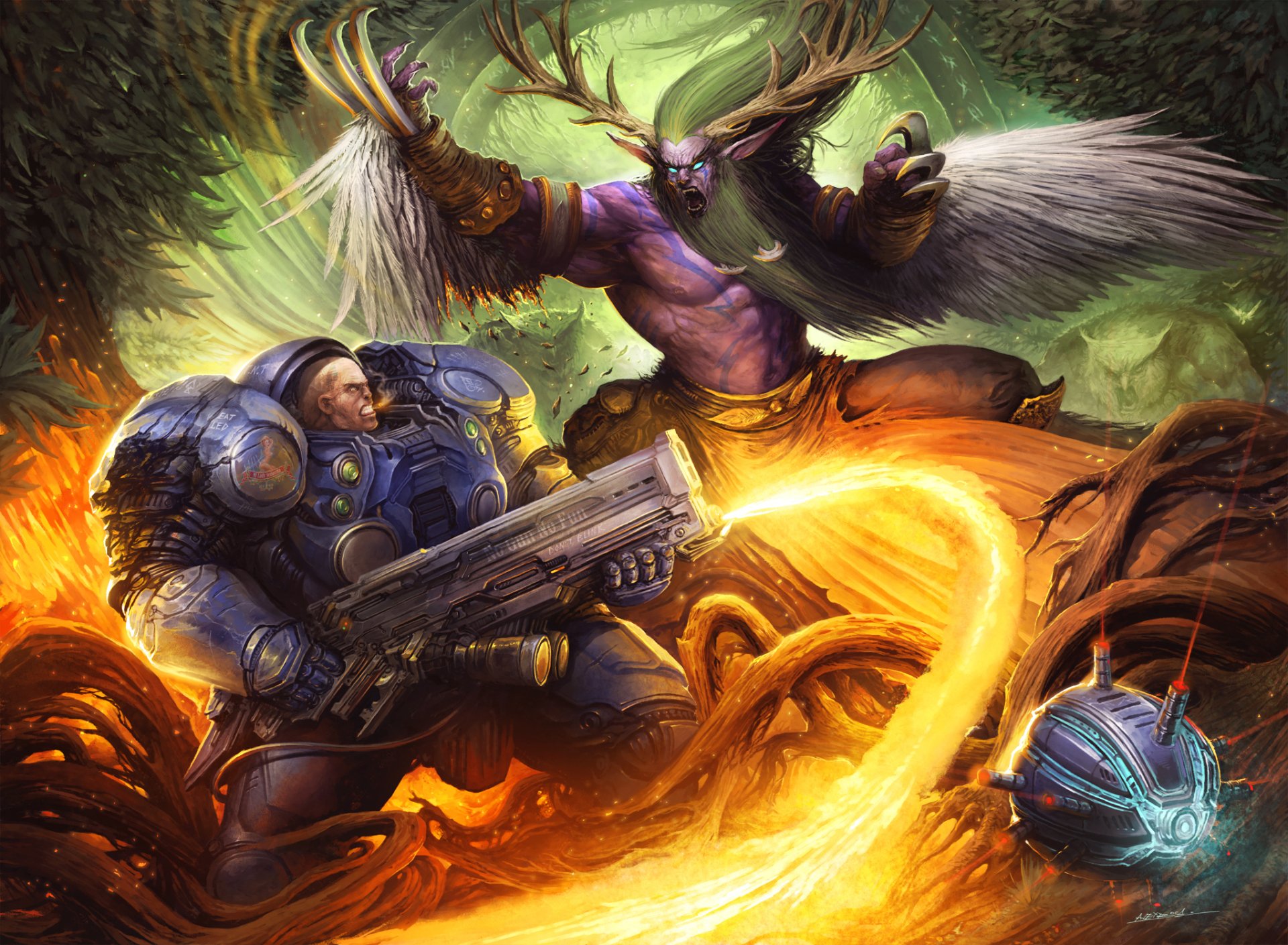 Download Tychus Findlay Malfurion Stormrage Video Game Heroes Of The ...