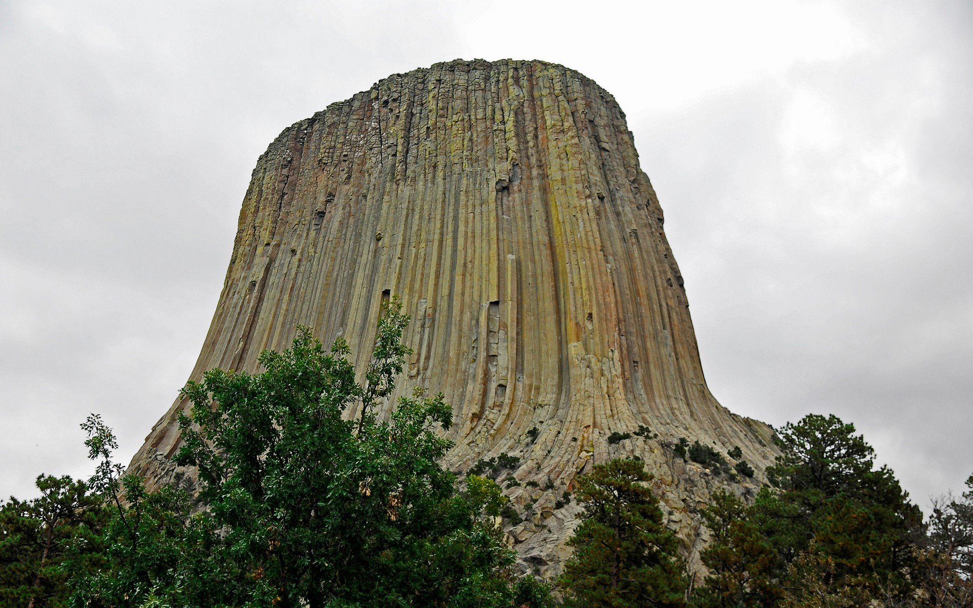 Devils Tower Majesty: Stunning HD Mountain Nature Wallpaper