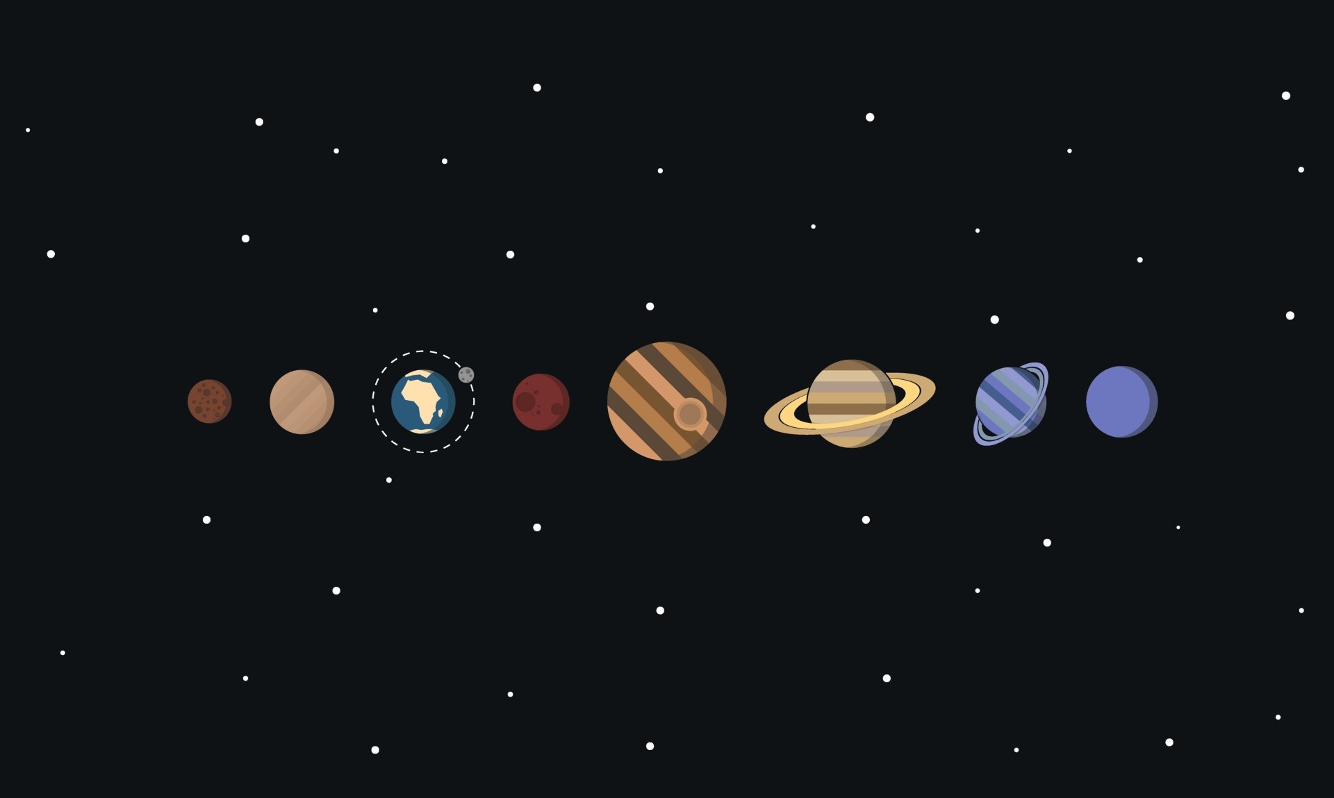 Sci-Fi Solar System Planets - HD Wallpaper