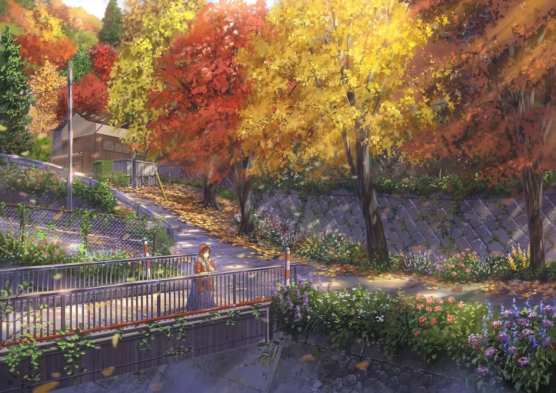 Autumn Bliss: Original Anime HD Wallpaper by NIK