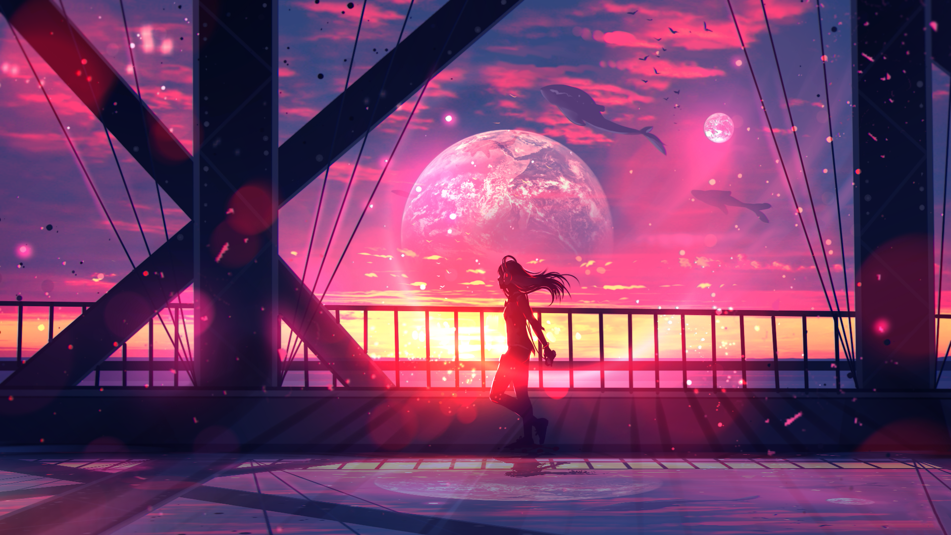 Fantastical Whale Planet - Anime HD Wallpaper by Benjamin Cehelsky