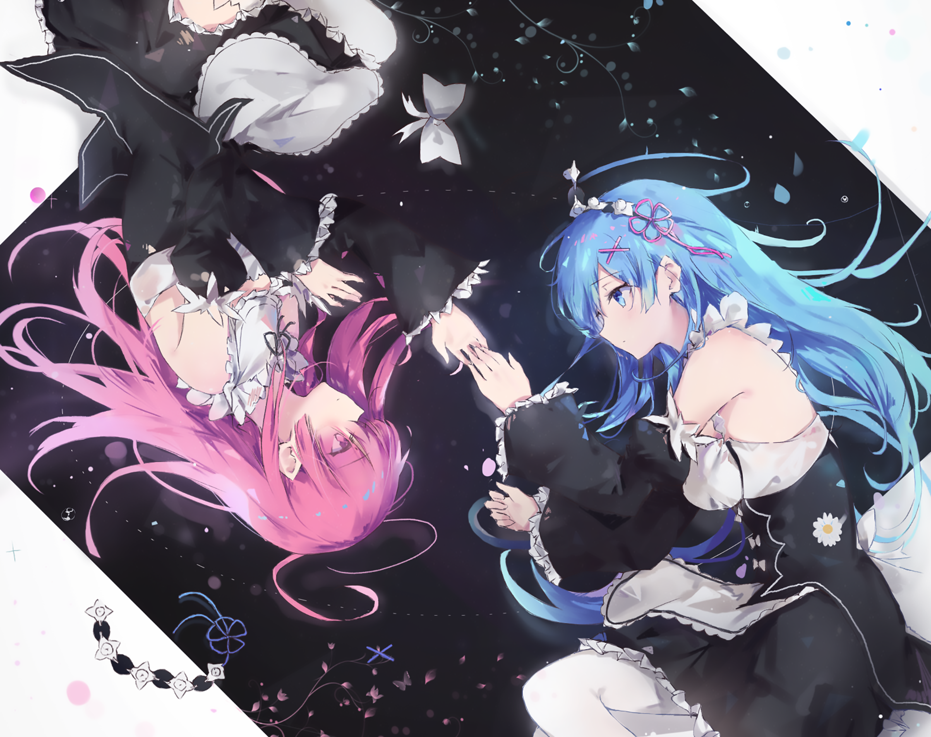 HD Wallpaper: Ram & Rem - Re:ZERO Maid Duo by TR