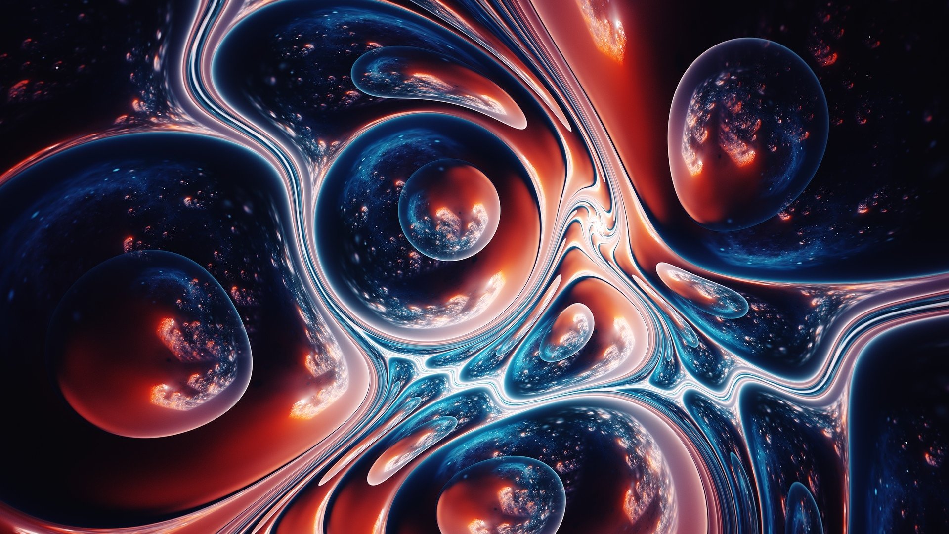 Download Reflection Bubble Abstract Fractal HD Wallpaper