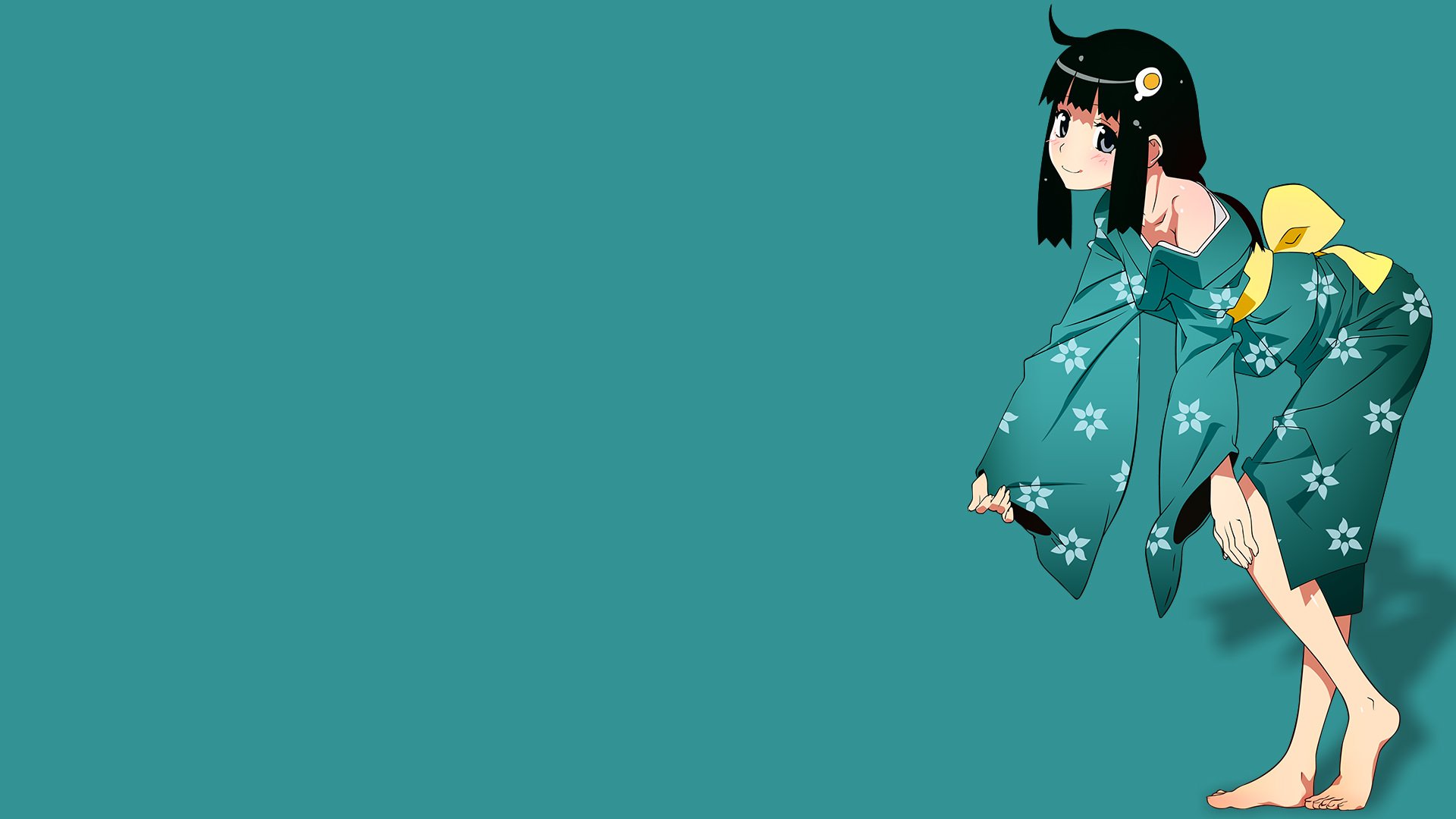 Monogatari Series HD Anime Wallpaper – Elegant Kimono Moment
