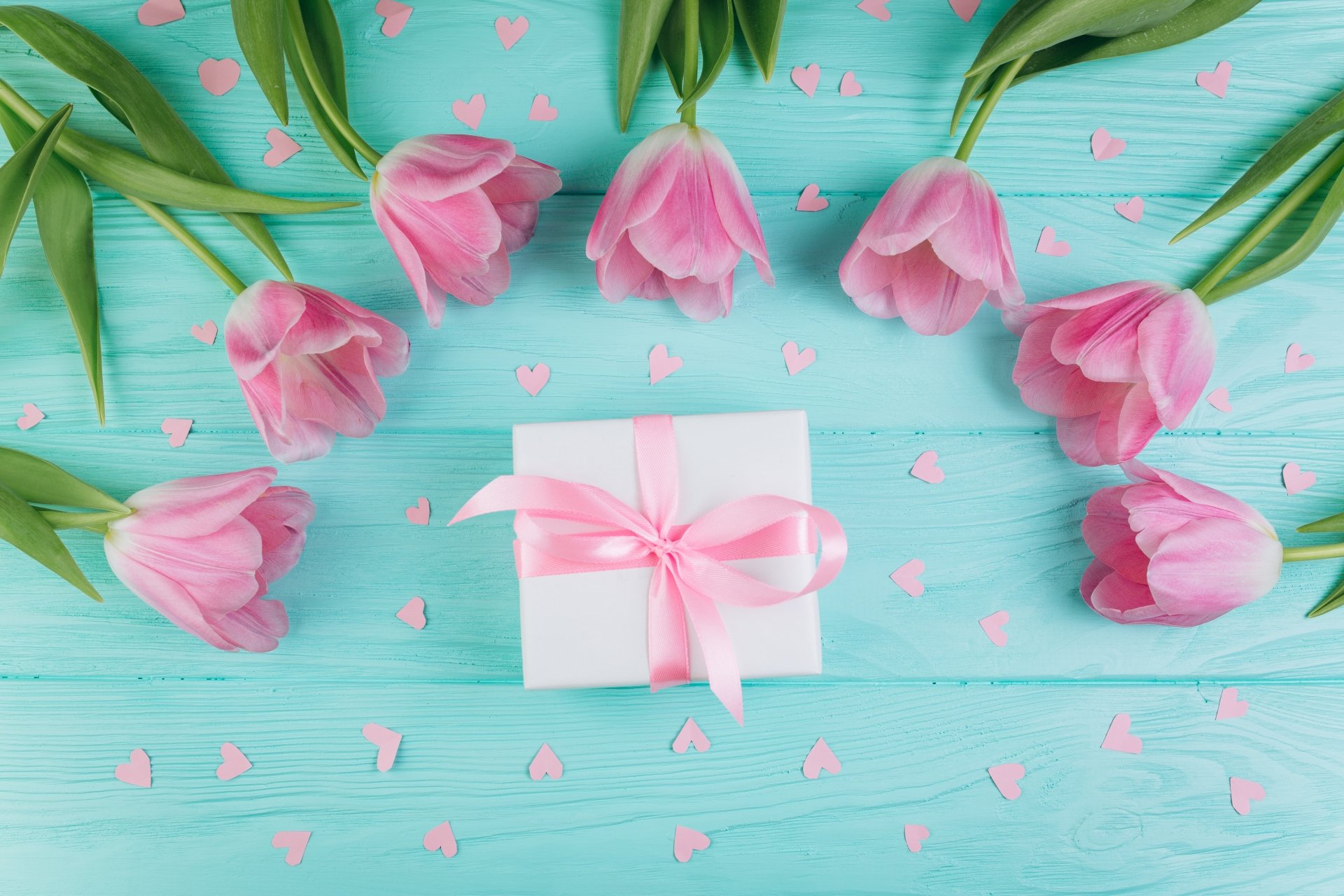 4K Ultra HD Pink Tulip Gift – Elegant Still Life Floral Wallpaper ...