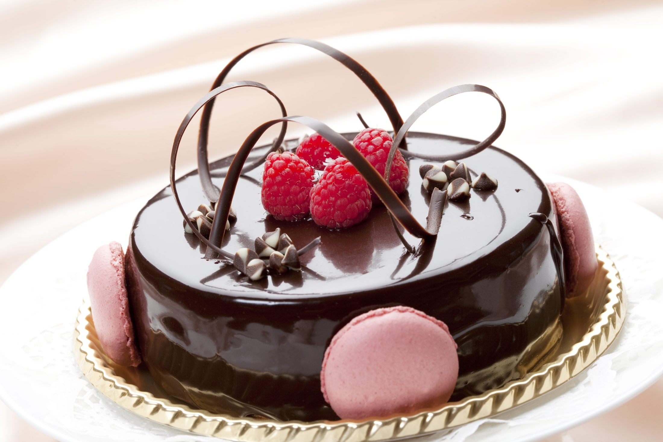 Decadent Raspberry Chocolate Cake – HD Pastry Delight Wallpaper