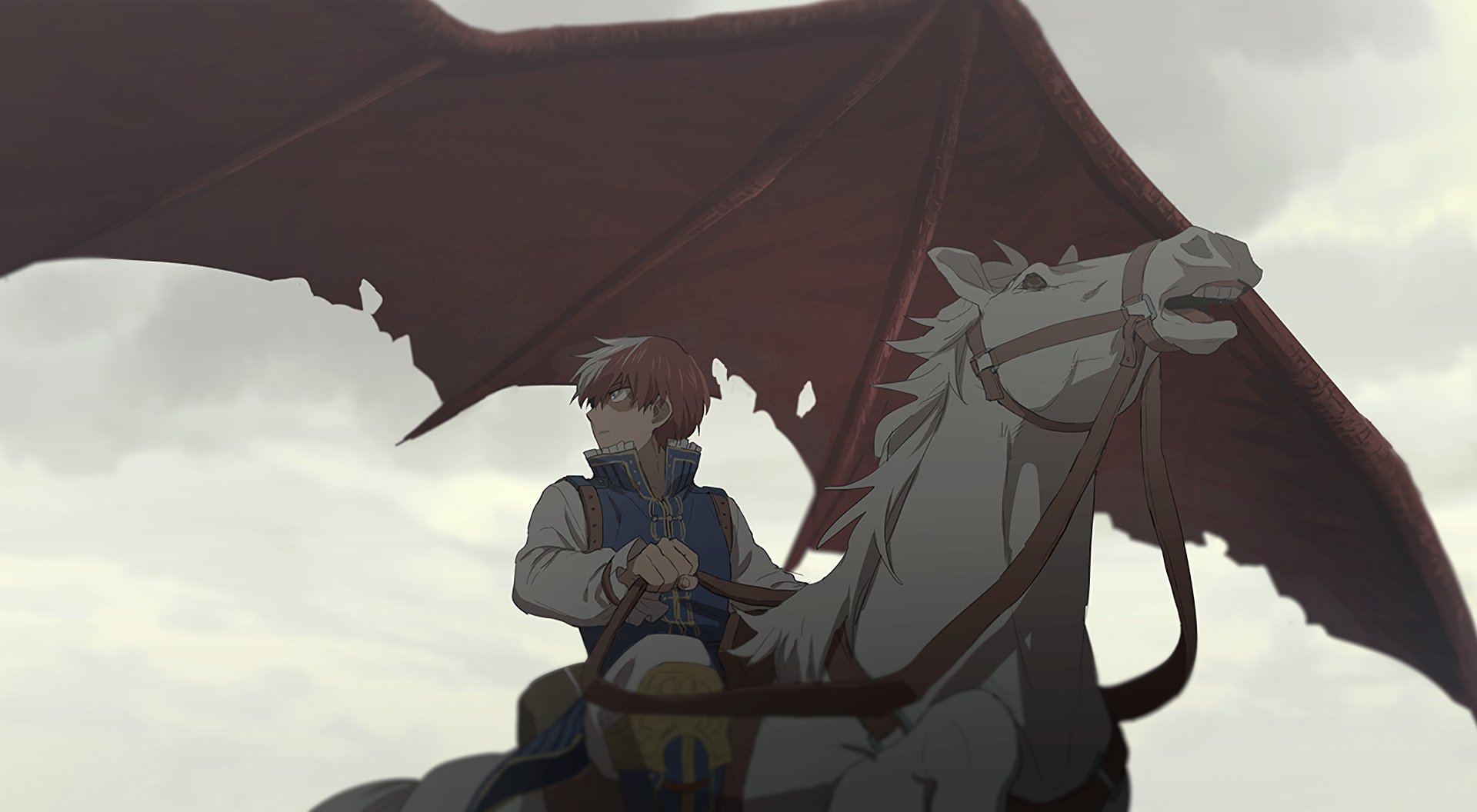 Shoto Todoroki Soars: Epic My Hero Academia HD Wallpaper