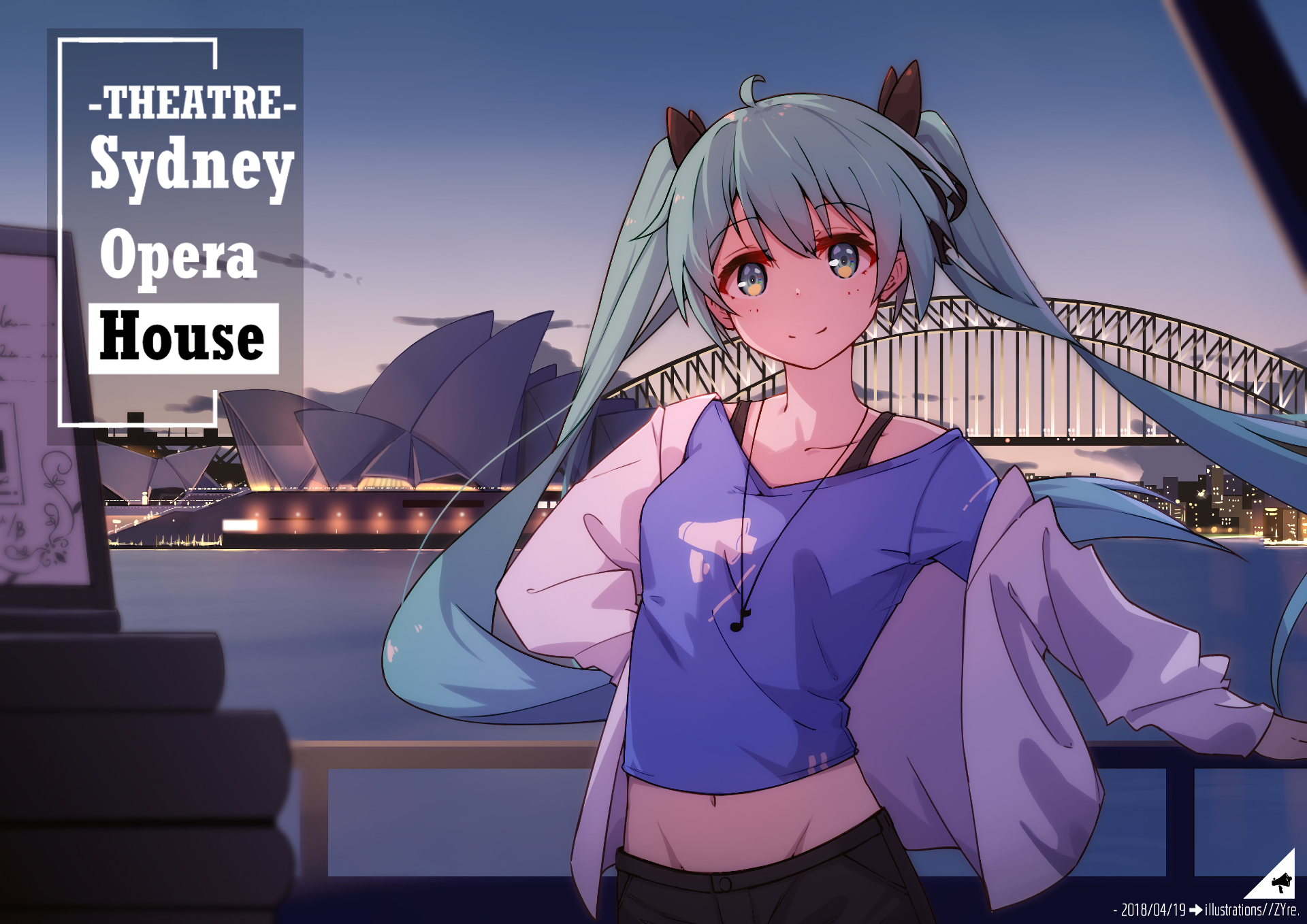 Hatsune Miku HD Wallpaper: Vibrant Vocaloid Vibes at Sydney Opera House