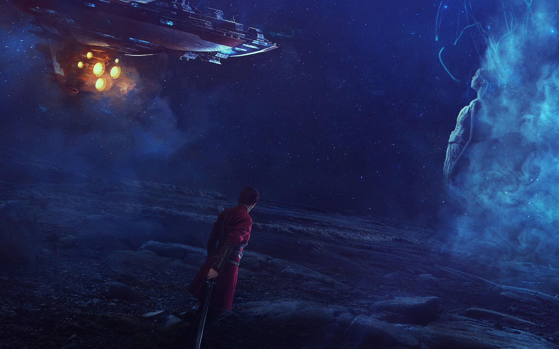 Download Spaceship Fantasy Space Sci Fi Artistic Space Fantasy HD ...