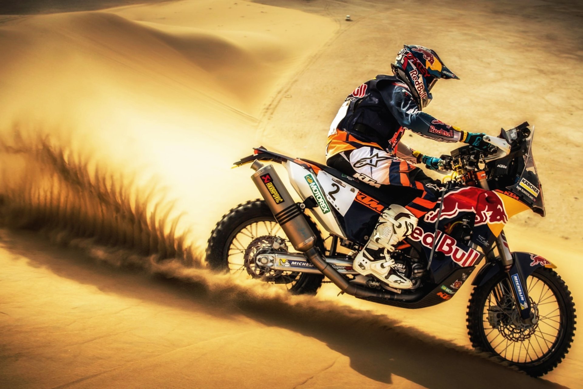Download Vehicle Sand Motorcycle Motocross Sports HD Wallpaper