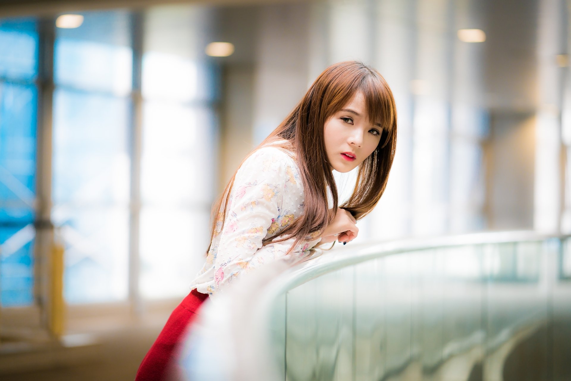 Download Long Hair Brunette Depth Of Field Model Woman Asian 4k Ultra ...