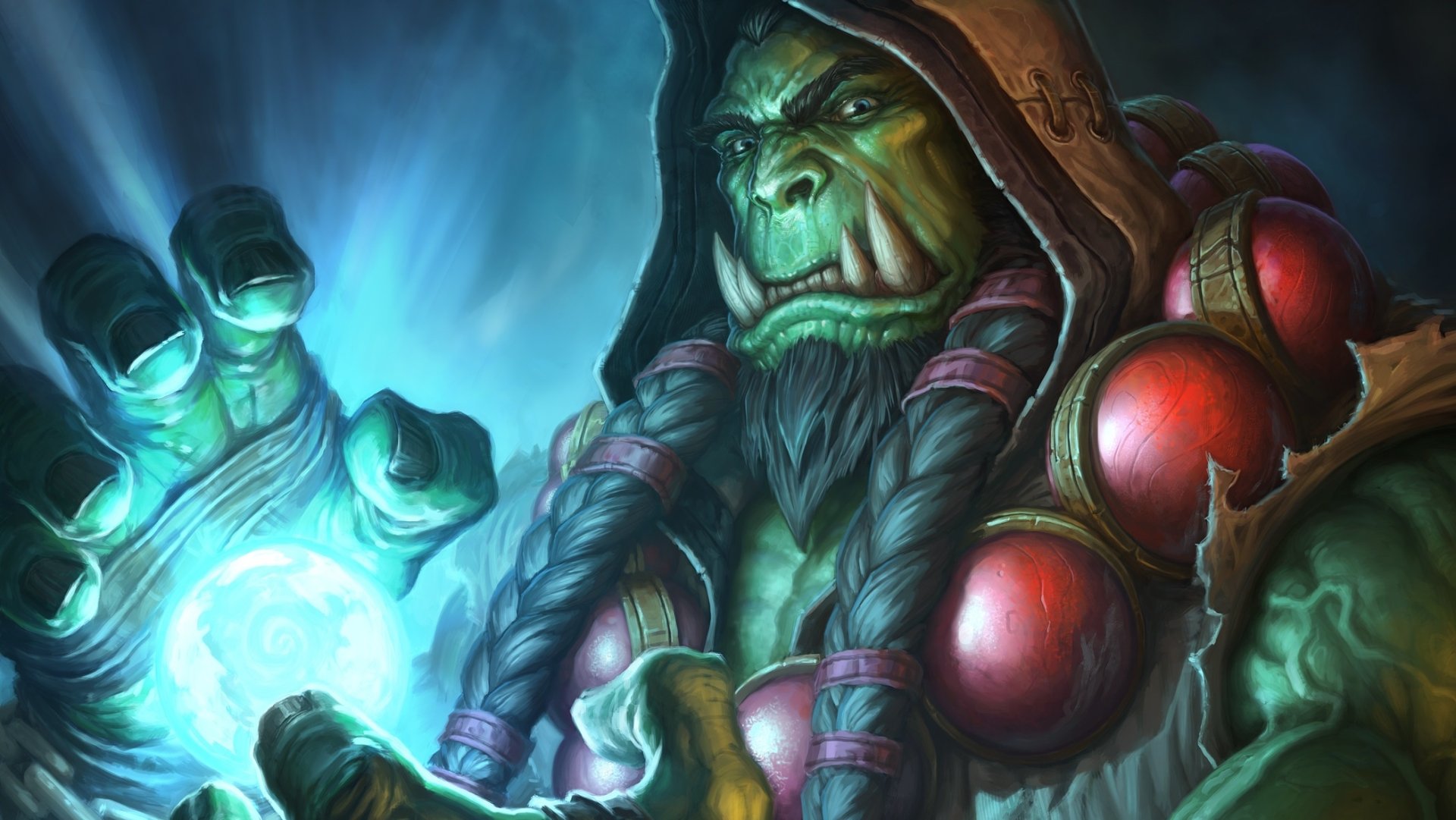 Epic Orc Sorcery – HD World of Warcraft Wallpaper
