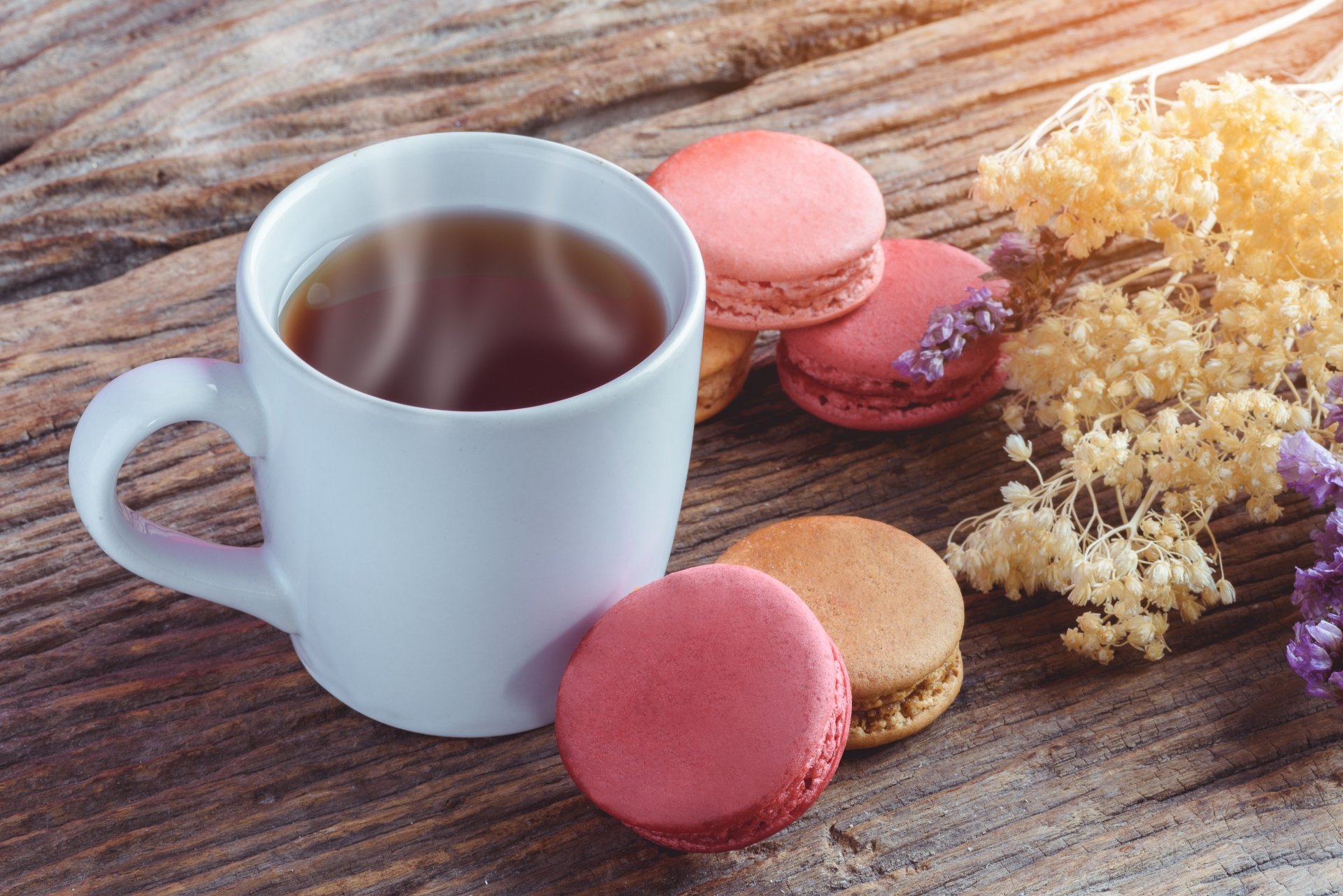 Download Still Life Macaron Cup Food Tea 4k Ultra HD Wallpaper