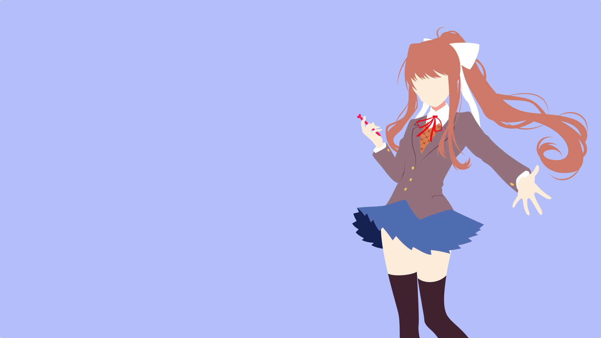 Monika HD Wallpaper – Iconic Doki Doki Literature Club! Video Game Art ...