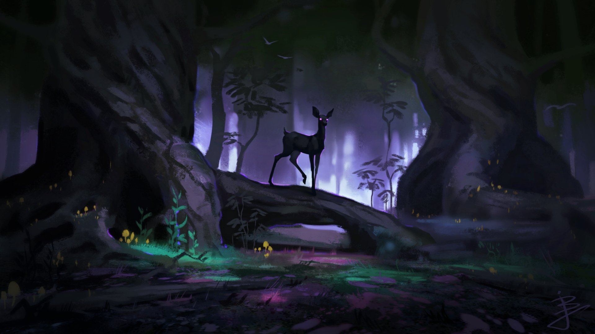 Download Forest Fantasy Deer HD Wallpaper by Baukje Jagersma ...