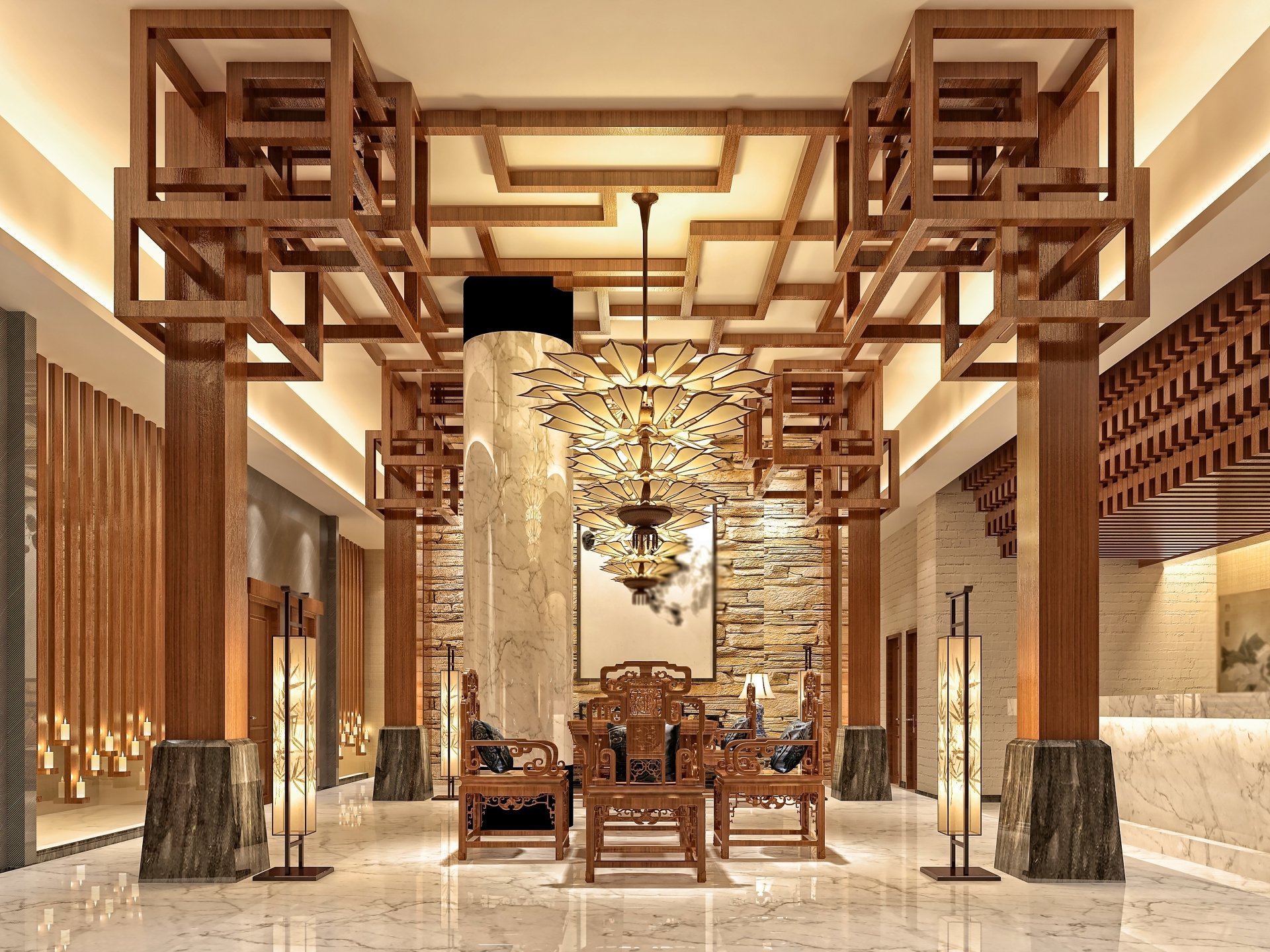 Download Furniture Living Room Man Made Room 4k Ultra HD Wallpaper