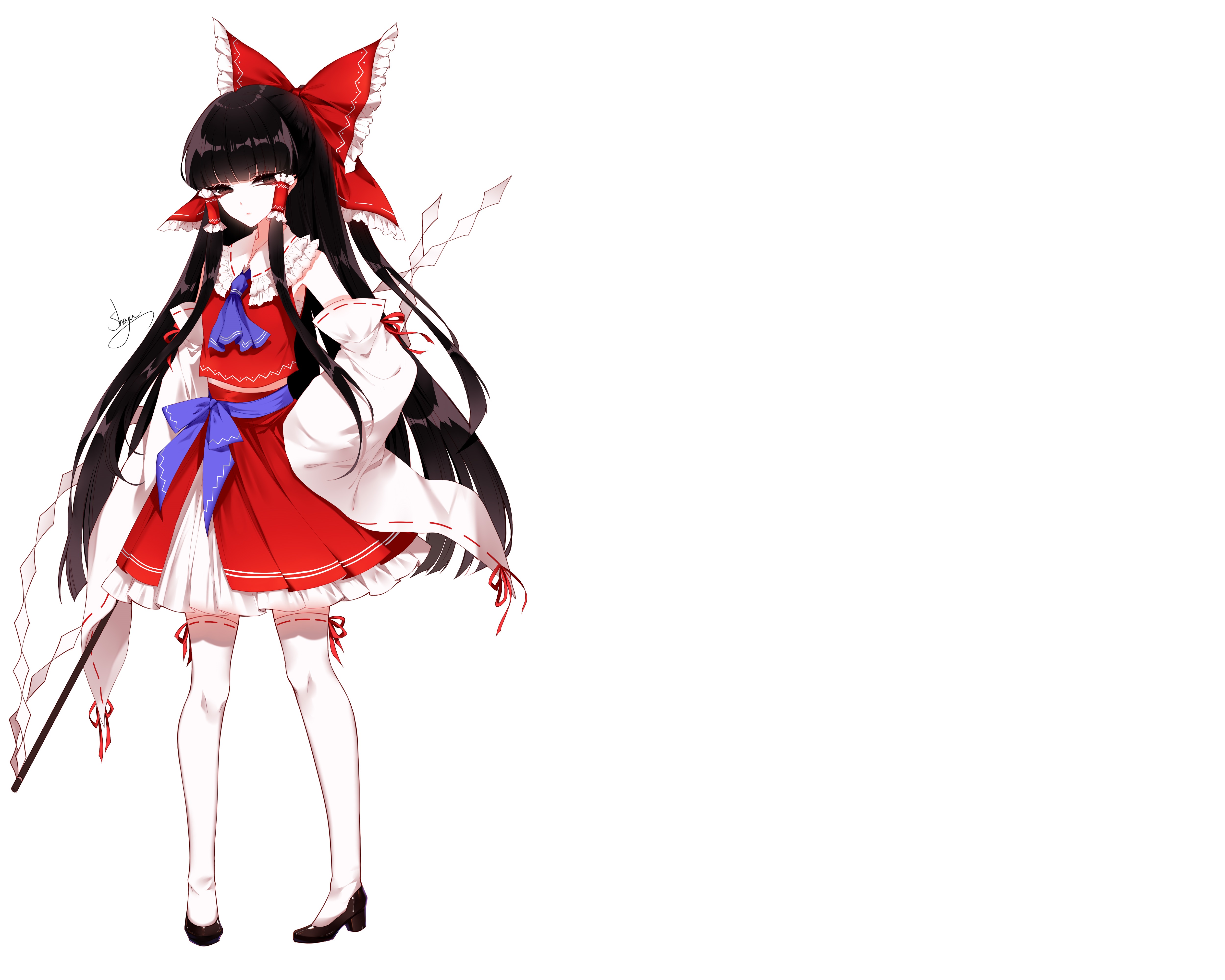 Download Reimu Hakurei Anime Touhou 4k Ultra HD Wallpaper by Sheya