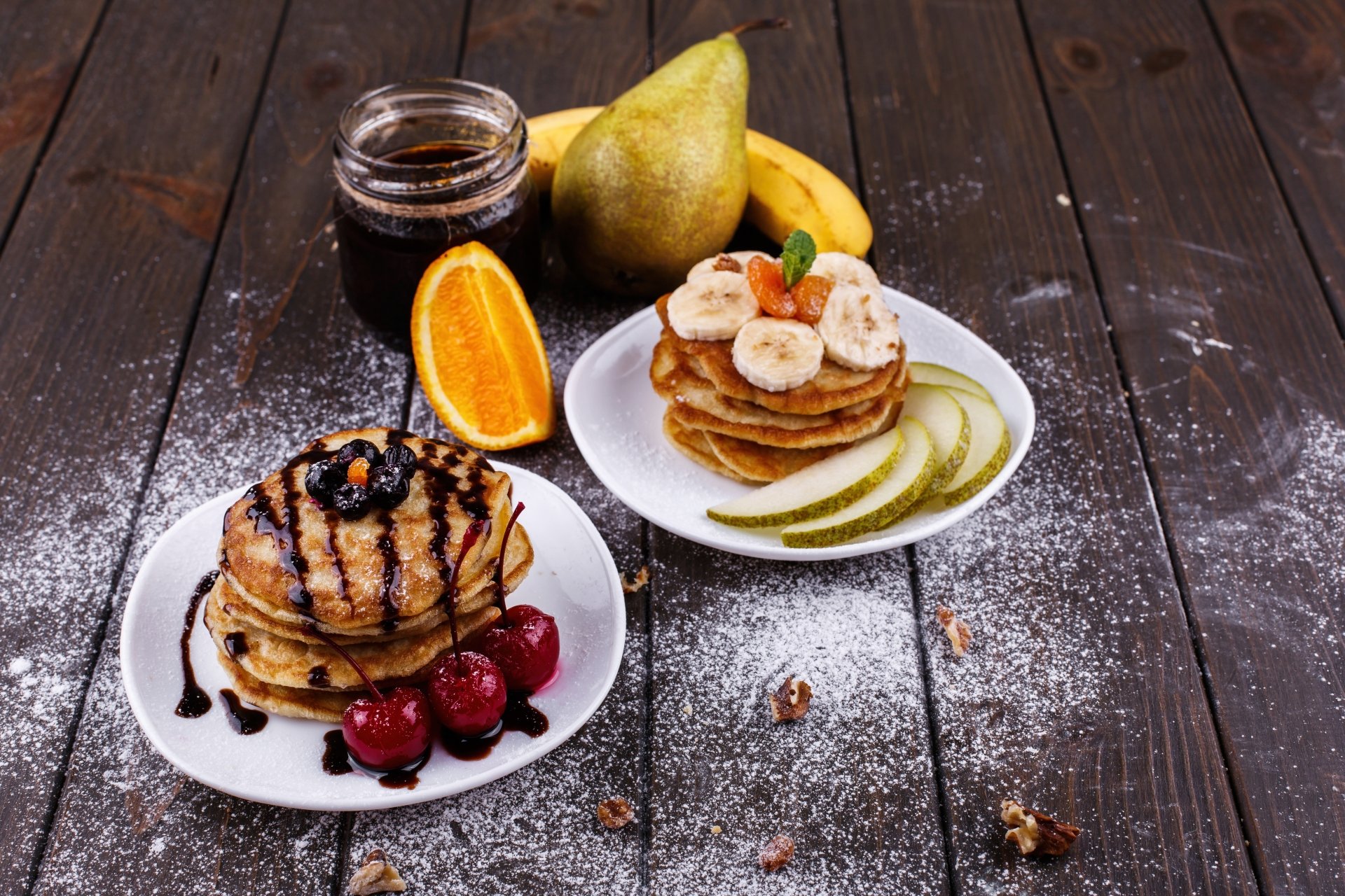 Download Fruit Still Life Breakfast Food Pancake 4k Ultra HD Wallpaper