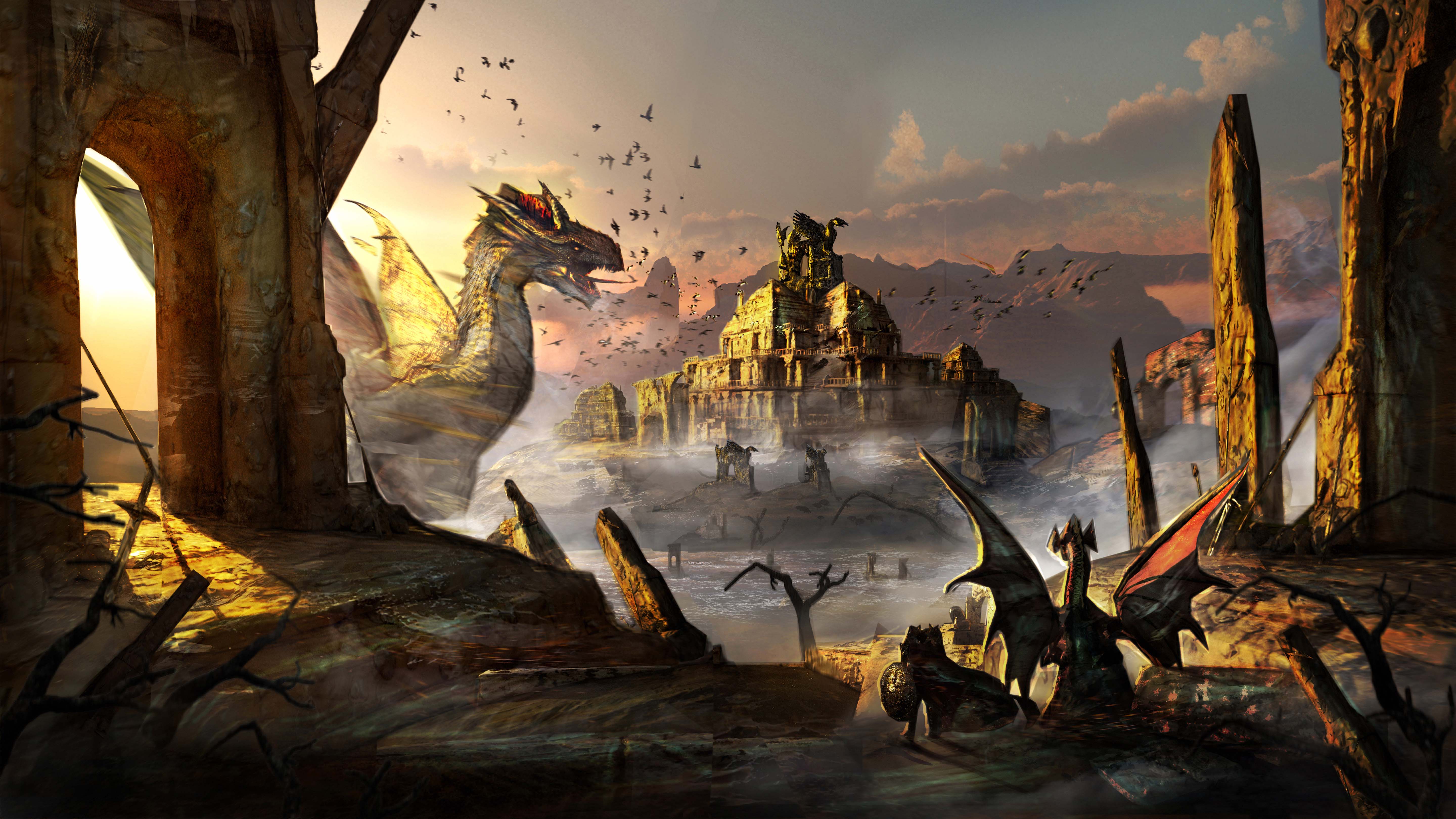 Download Fantasy Dragon 4k Ultra HD Wallpaper by Joseph C-Knight