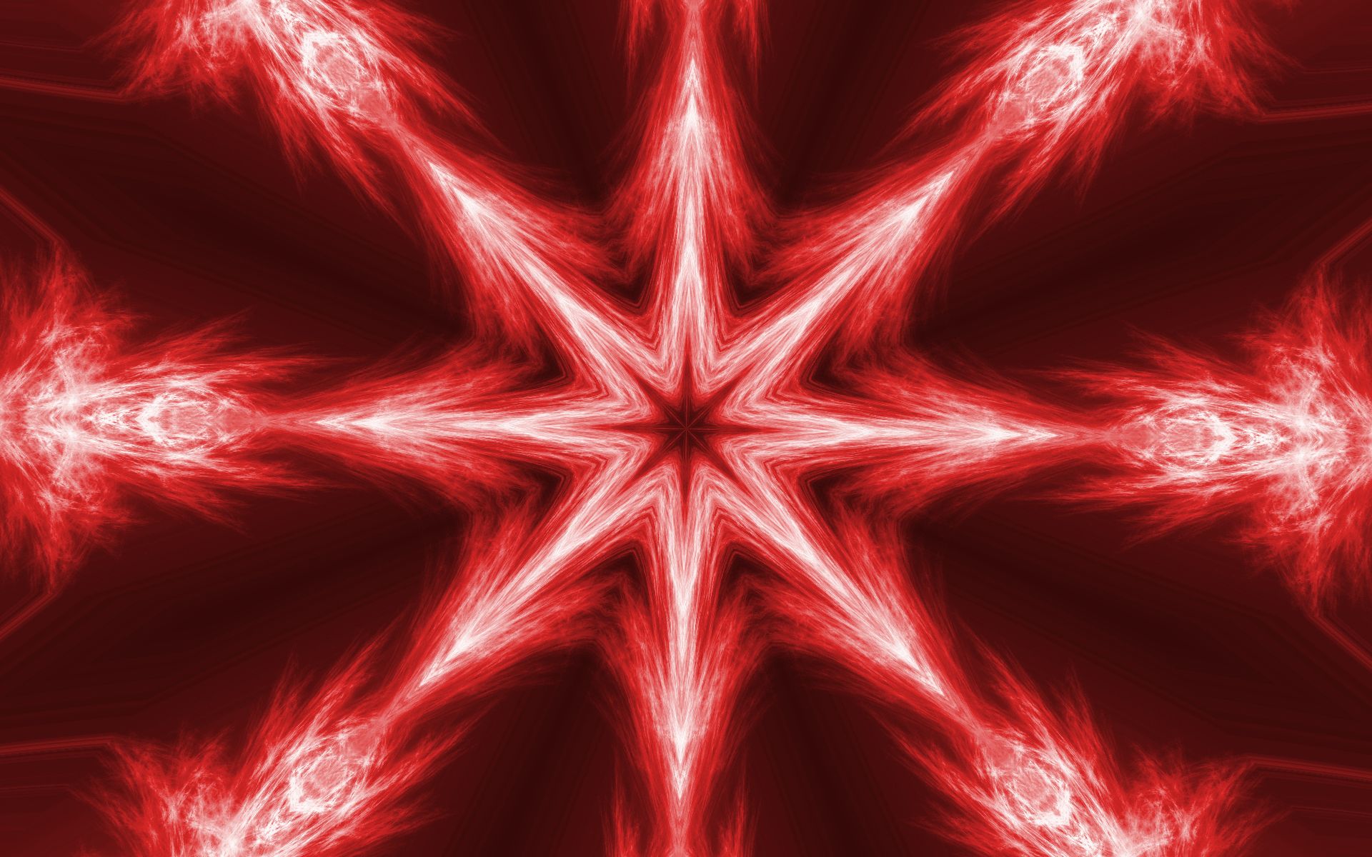 Red and White Flaming Star Art #1 by lonewolf6738