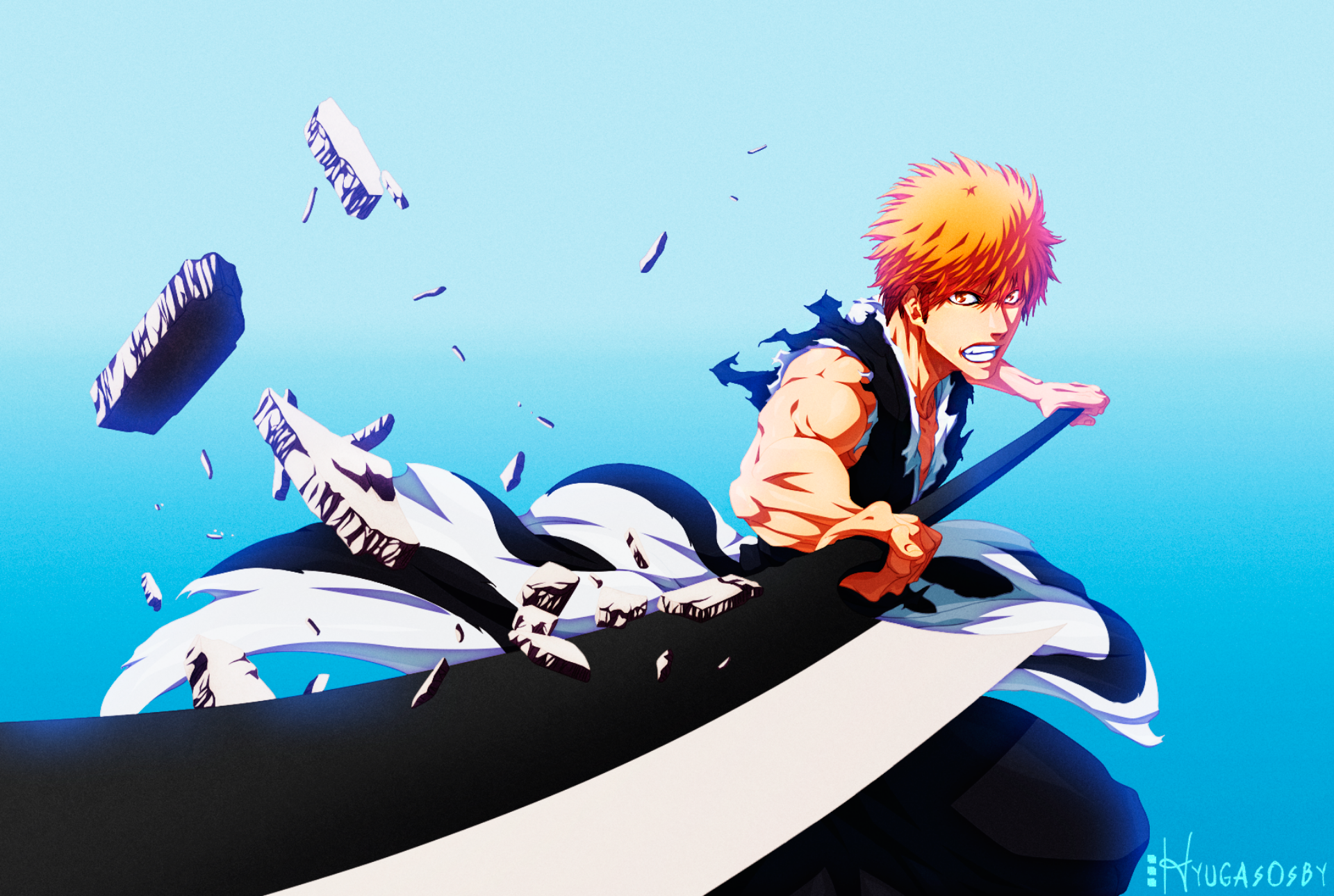 Ichigo Kurosaki in Action – HD Bleach Anime Wallpaper by Nagadih