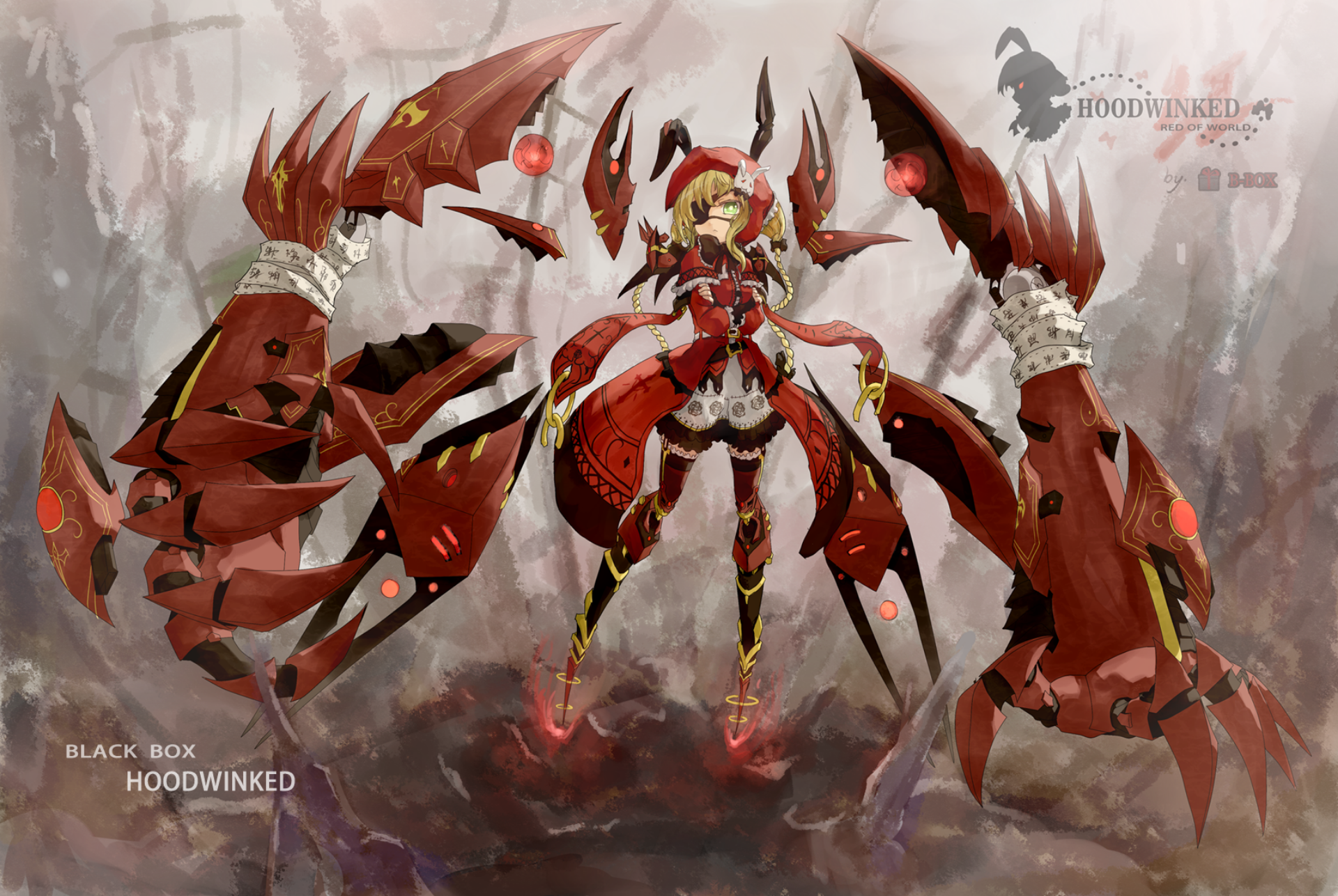 Download Eye Patch Mecha Anime Original HD Wallpaper by 黑盒子