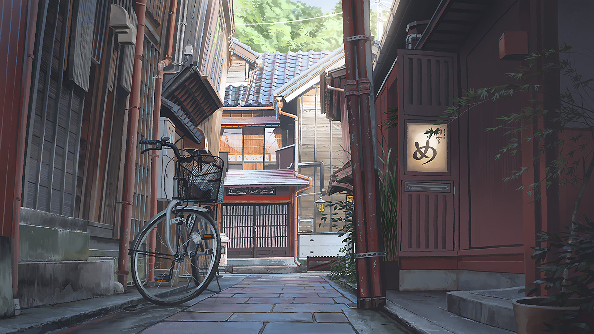Serene Anime Alley: Original HD Wallpaper Escape by Mateusz Urbanowicz