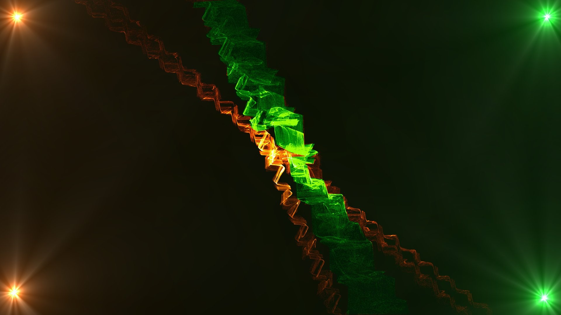 Orange vs Green by rikupiku | 1920x1080 | Wallpaper Abyss