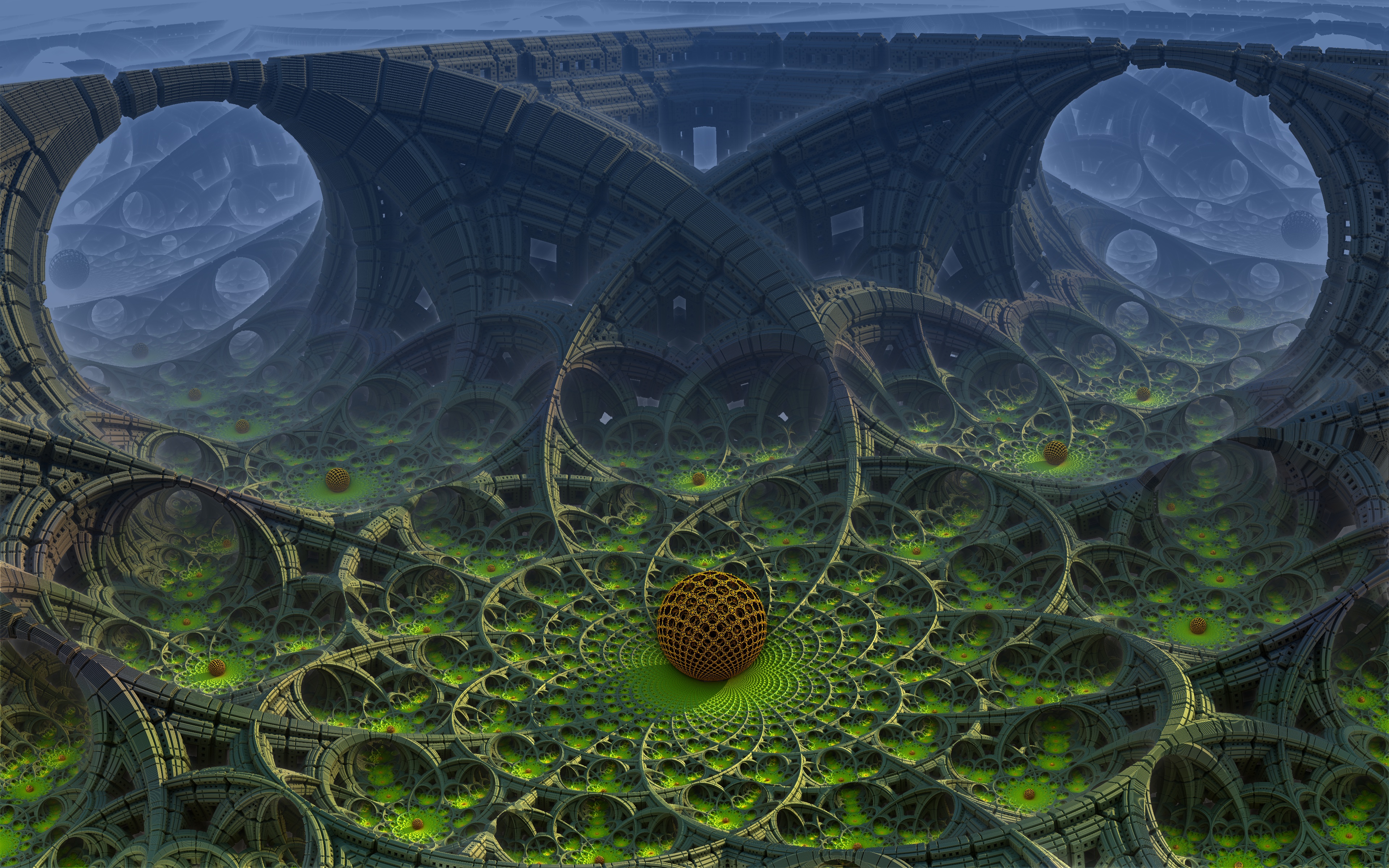 Download Mandelbulb Sphere Abstract Fractal 4k Ultra HD Wallpaper by ...
