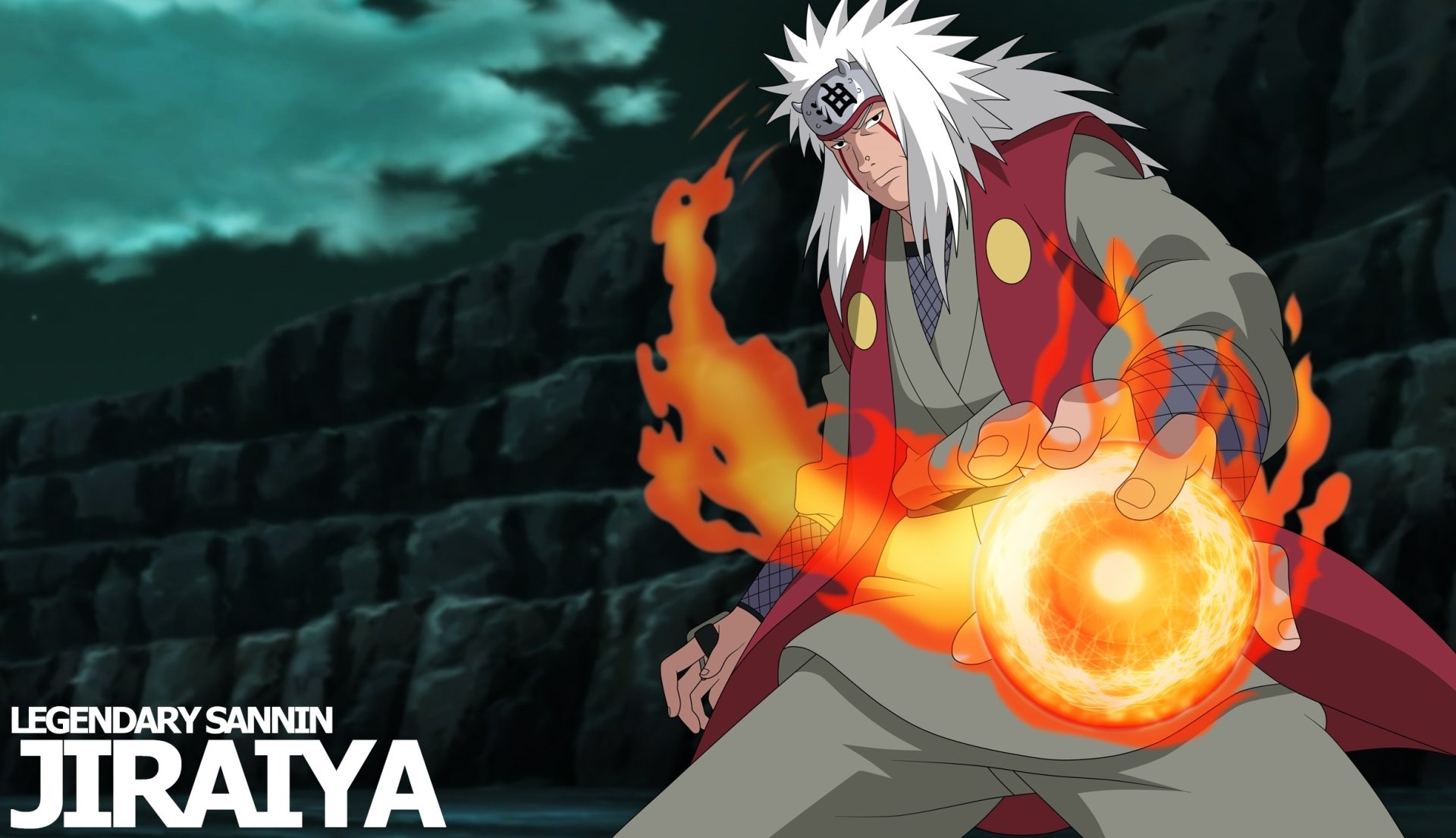 Jiraiya HD Wallpaper: Legendary Sannin’s Fiery Naruto Power Unleashed