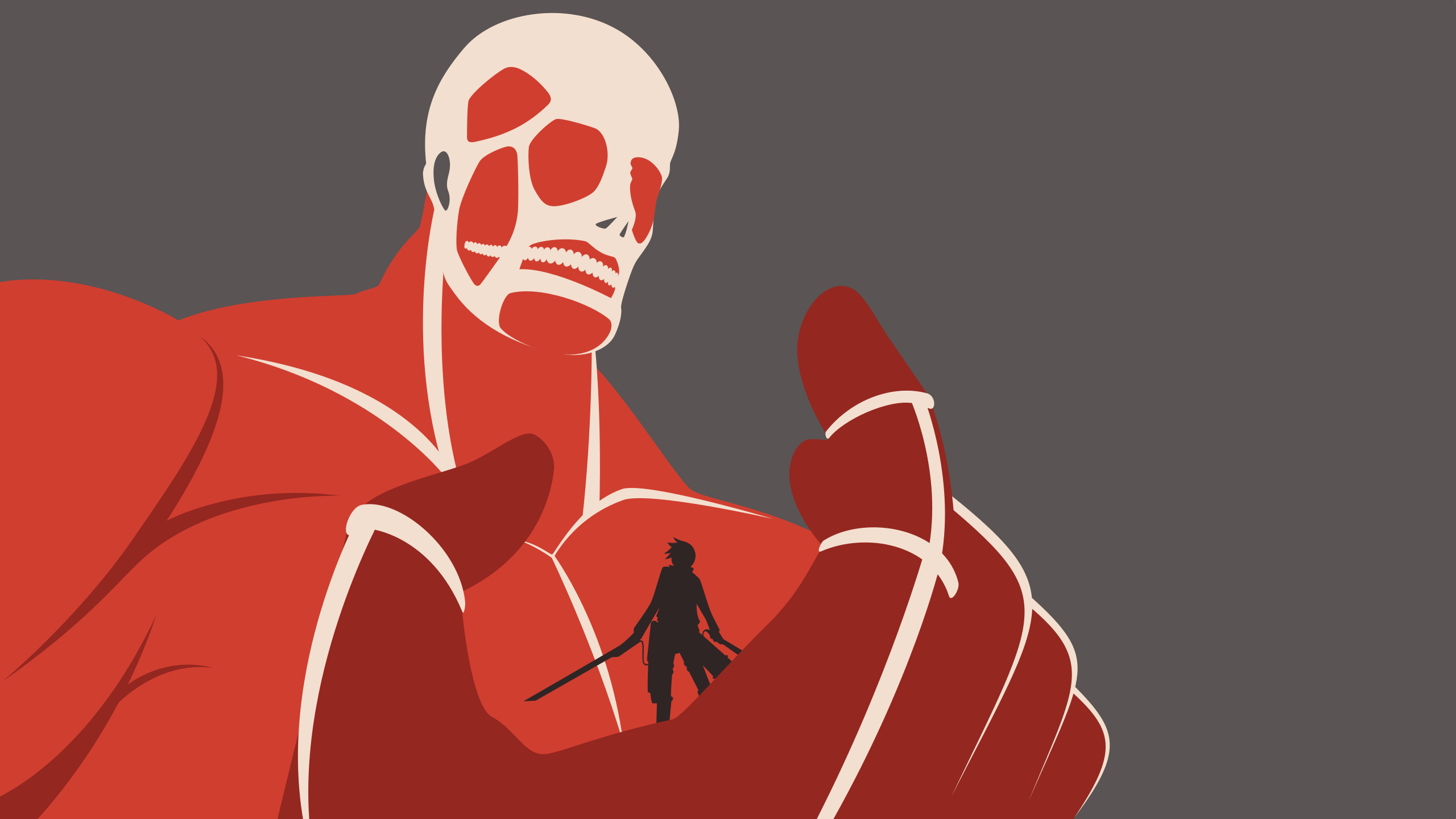 Epic Attack on Titan Anime HD Wallpaper – Titan Clash Scene by Carionto