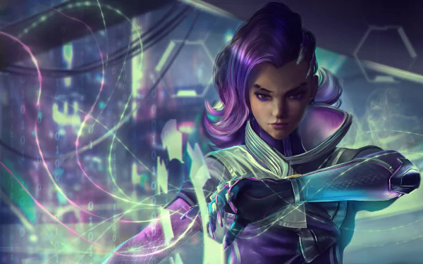 Sombra Overwatch HD Wallpaper by b1tterrabbit
