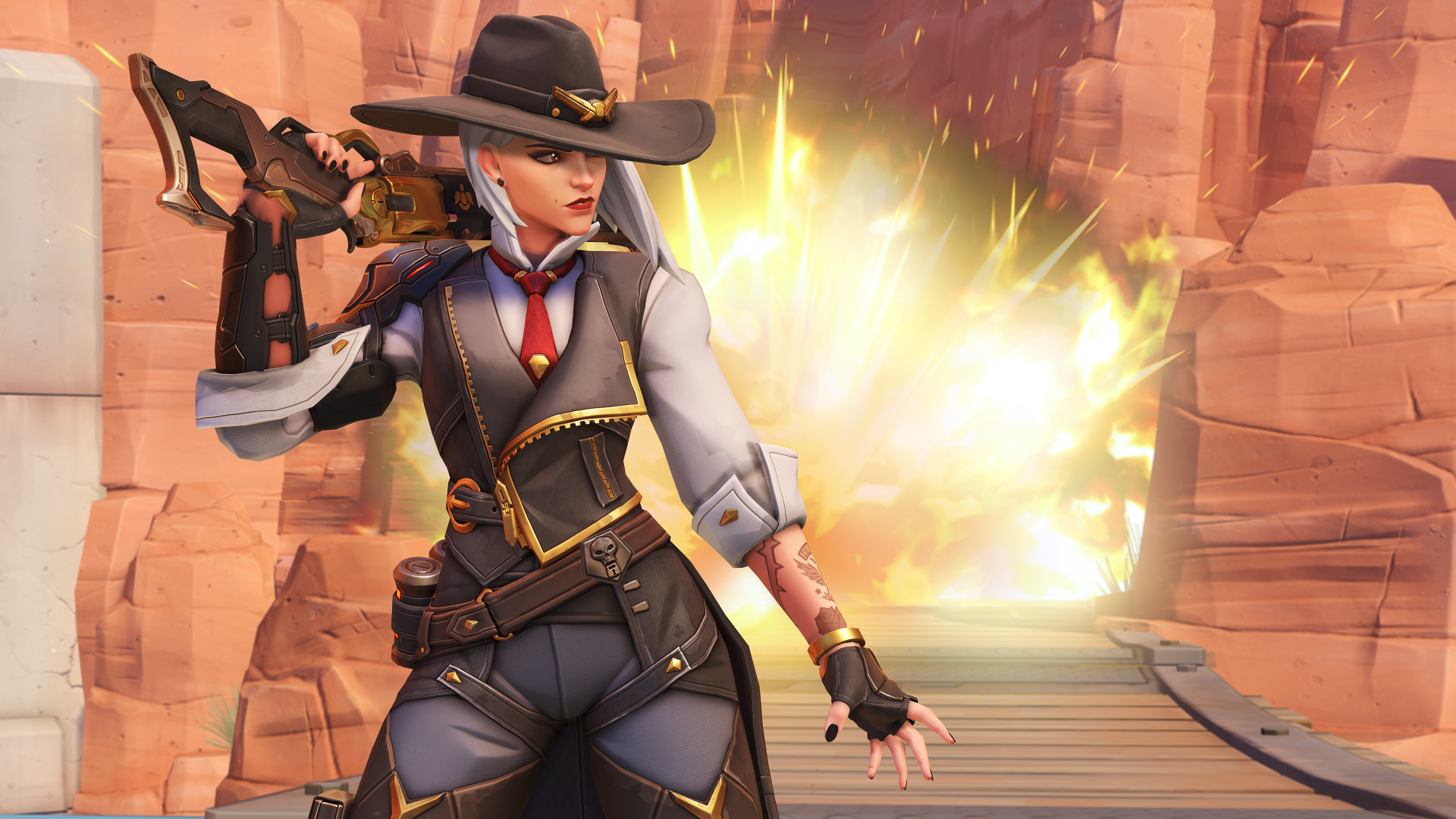 Download Ashe (Overwatch) Video Game Overwatch 4k Ultra HD Wallpaper