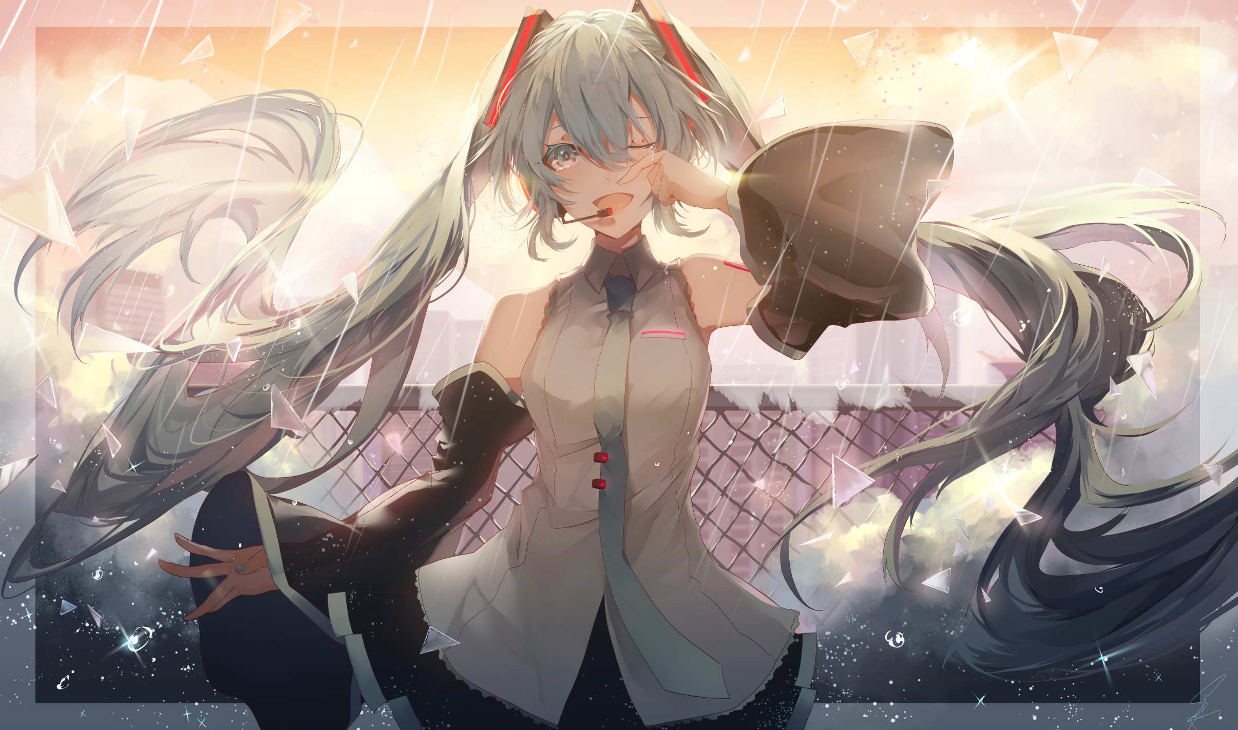 Download Hatsune Miku Anime Vocaloid HD Wallpaper by Saihate