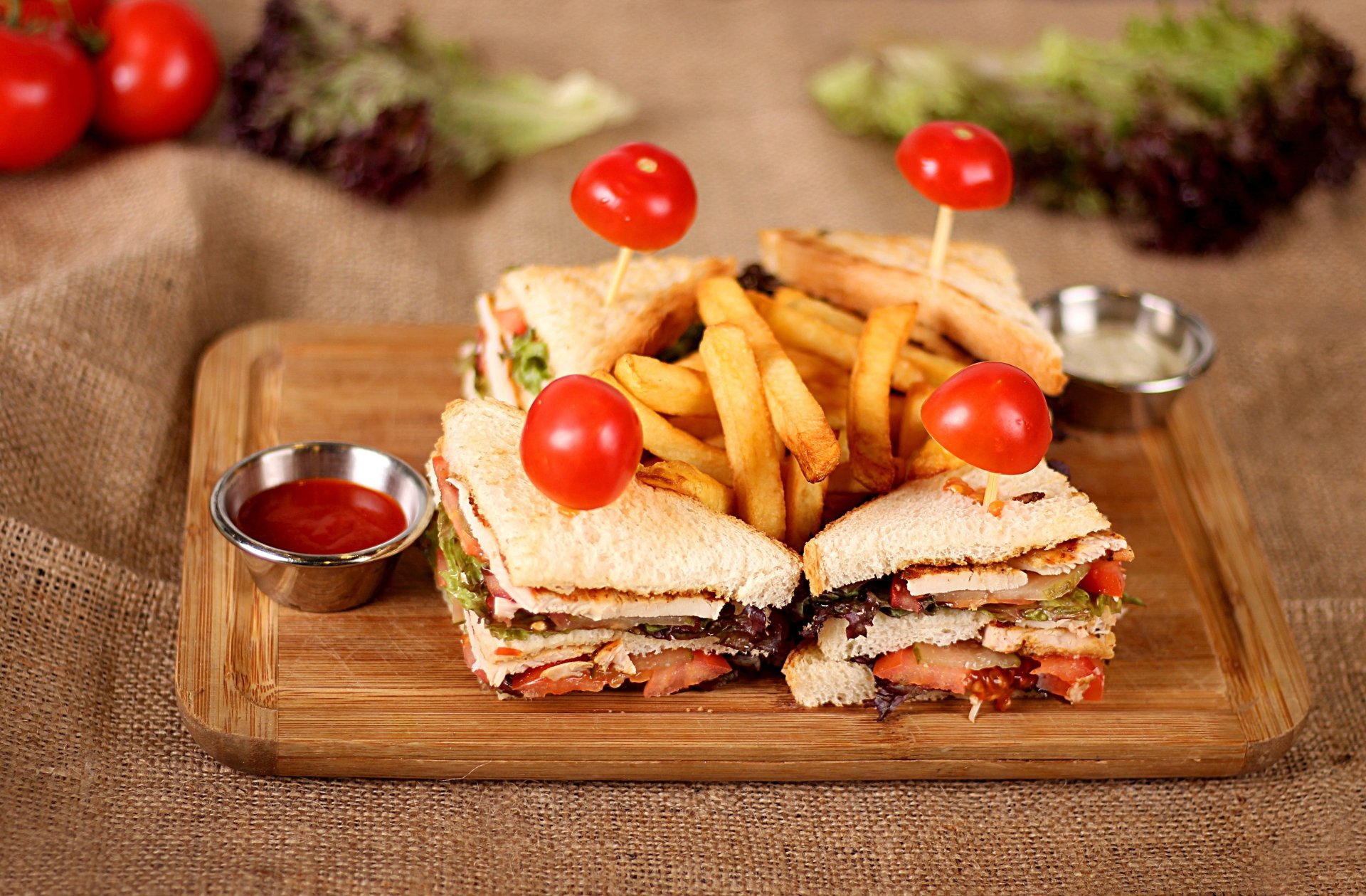 4K Ultra HD Still Life: Classic Sandwich & Golden French Fries Delight ...