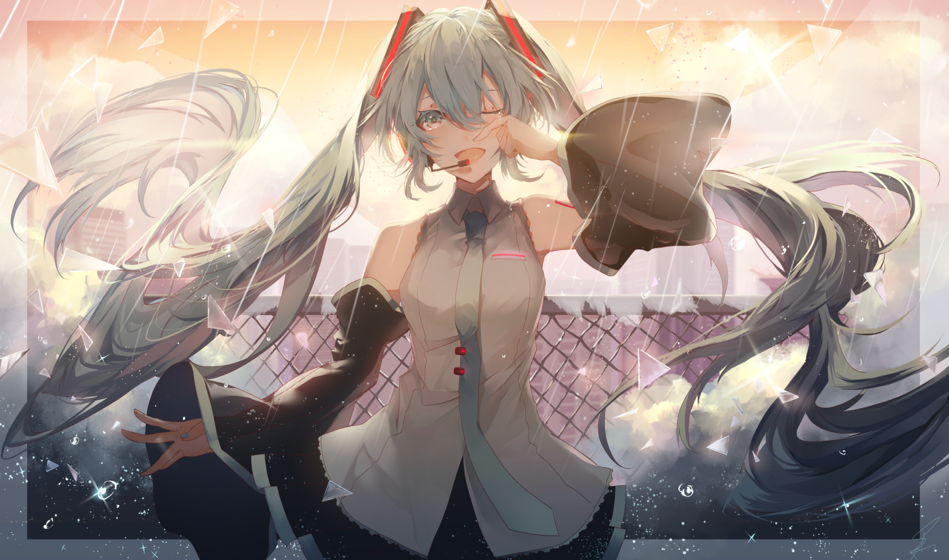 Download Hatsune Miku Anime Vocaloid HD Wallpaper by Saihate