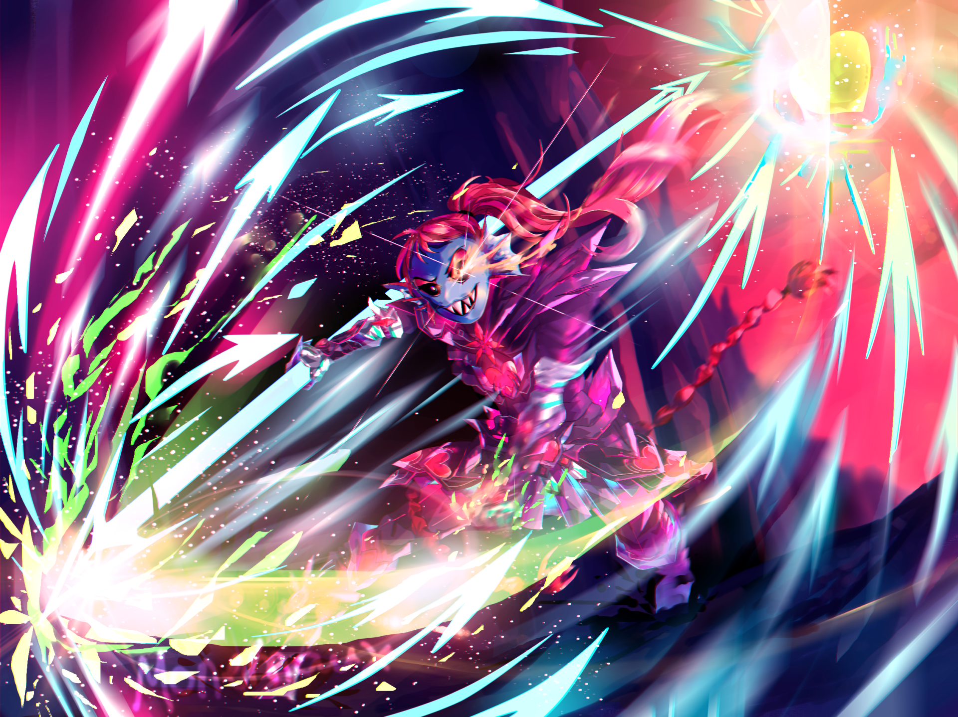 Download Undyne (Undertale) Video Game Undertale HD Wallpaper