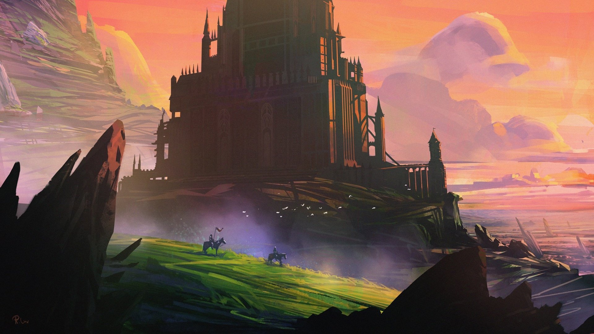 Download Landscape Building Horse Fantasy Knight Fantasy Landscape HD ...